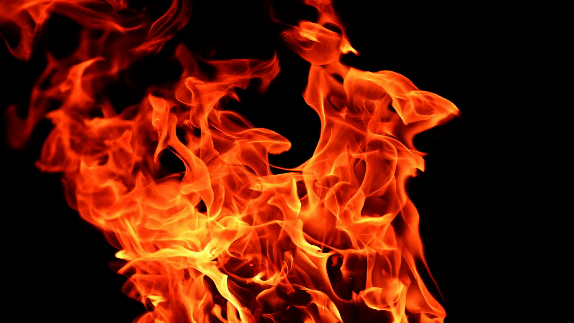 Dangerous Fire With Hot Flames Going Up Stock Footage SBV-352957393 ...