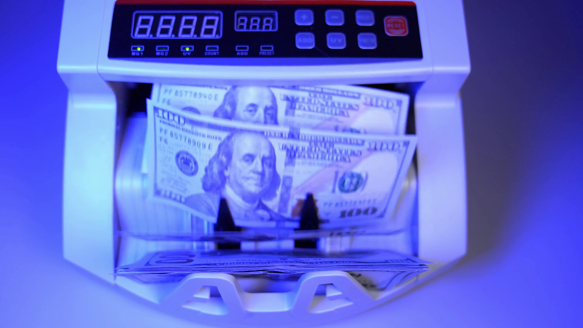Dollar Counting Equipment In Bank Money Stock Footage SBV-352906600 ...