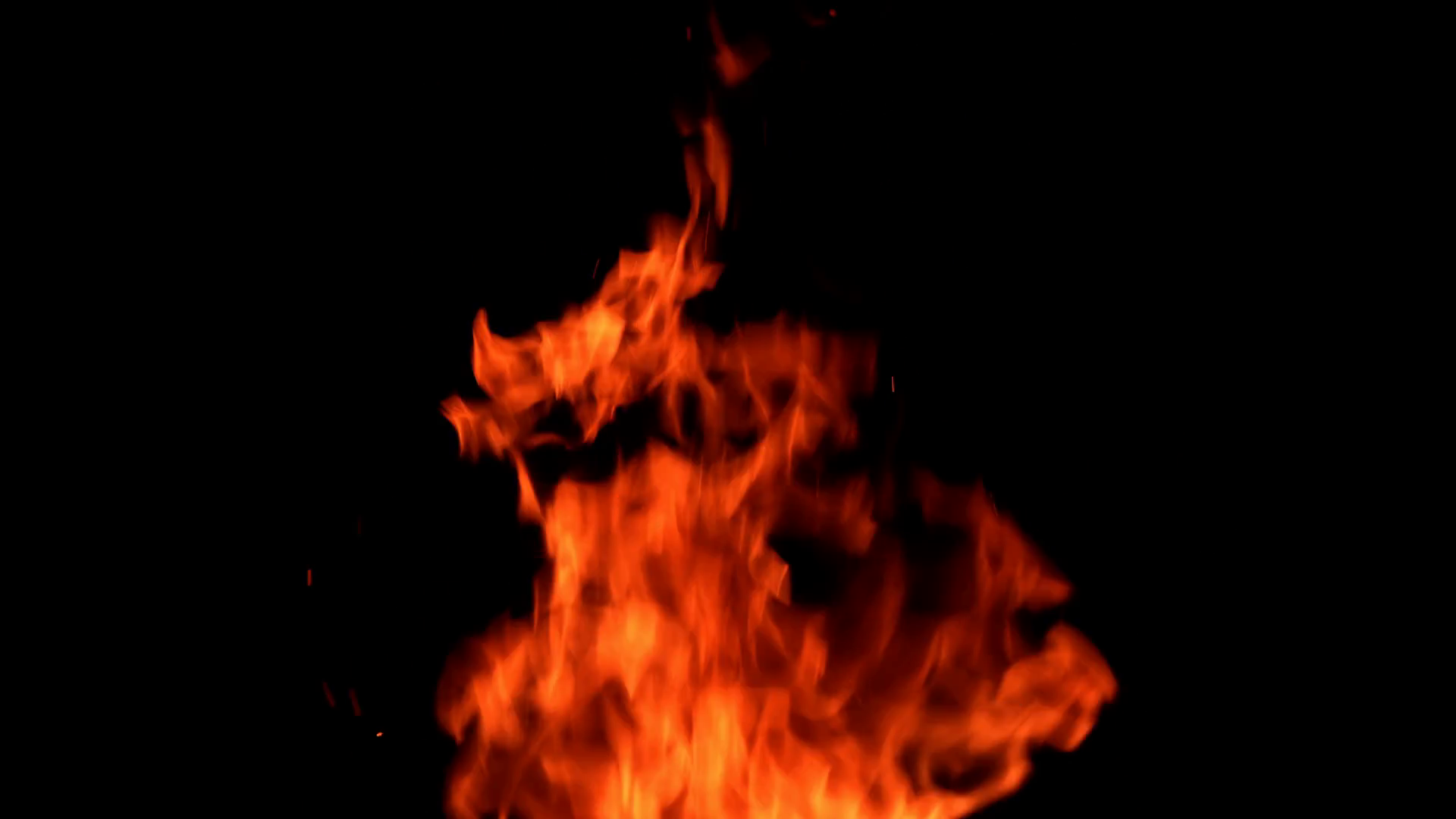 Hot Flames Of Campfire Striving Up In Air Stock Footage SBV-352999552 ...