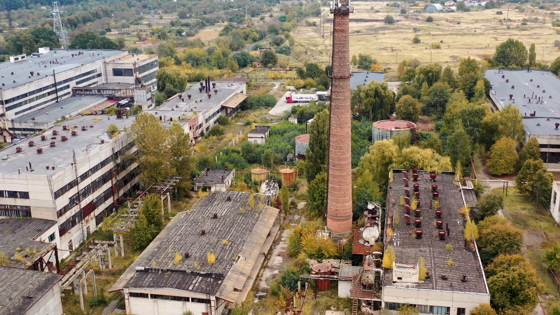 Old Factory Buildings In Countryside Large Stock Footage SBV-352925191 ...