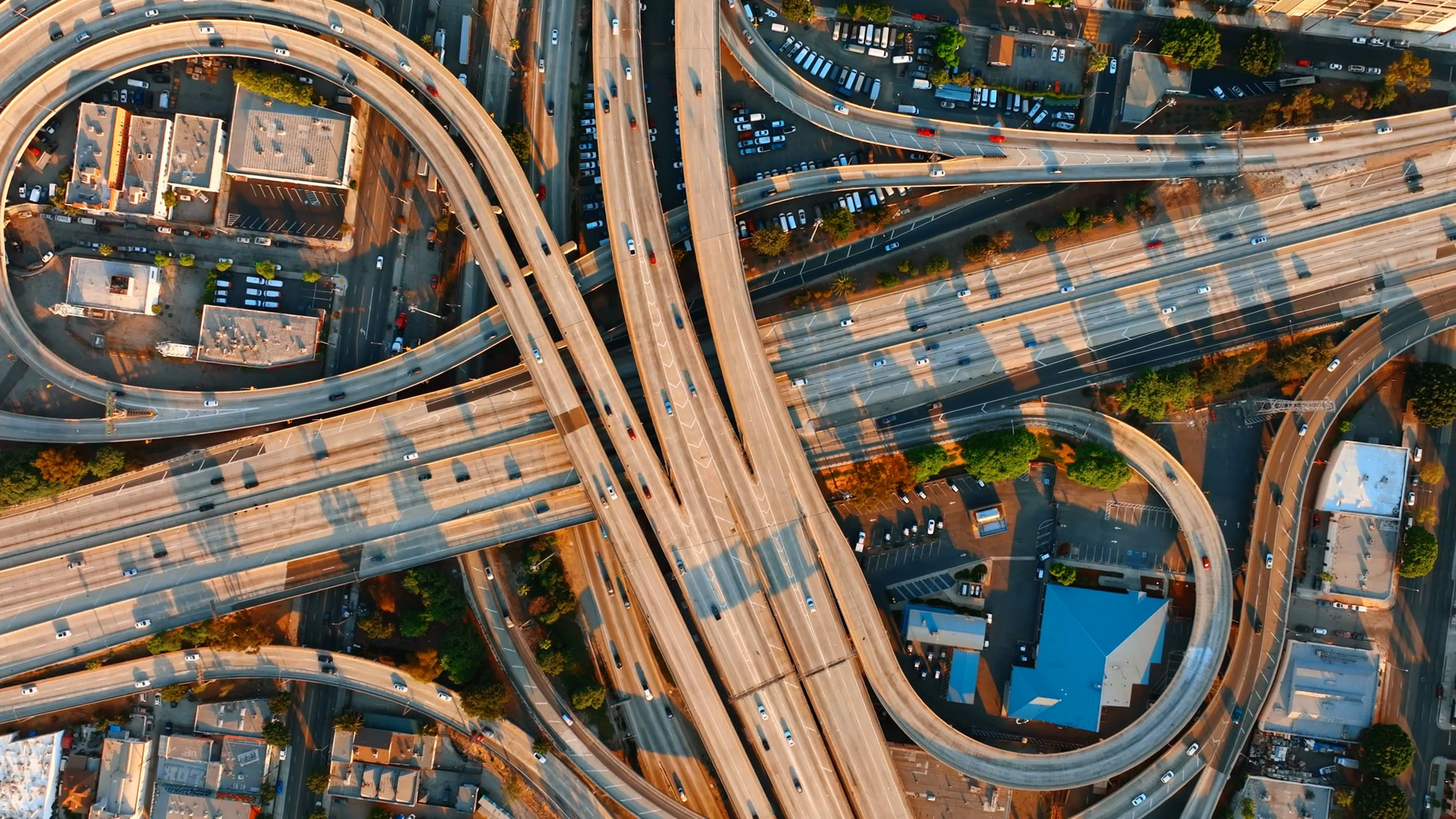 Transport Moving Highways Loops Freeways Of Stock Footage SBV-353030781 ...