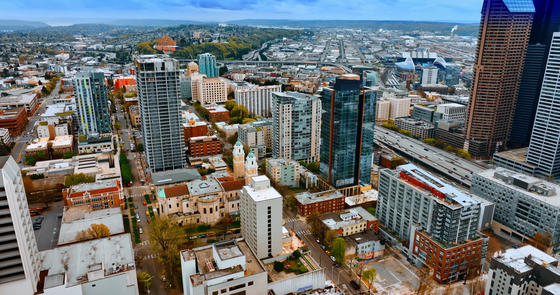 Urban Scenery Of Modern American City With Stock Footage SBV-352909376 ...