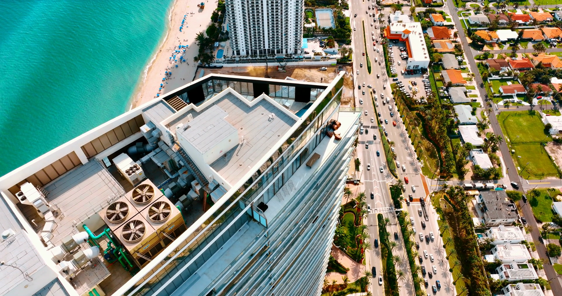 Top Down Aerial View Of High Rise Buildings Stock Footage SBV-352964065 ...