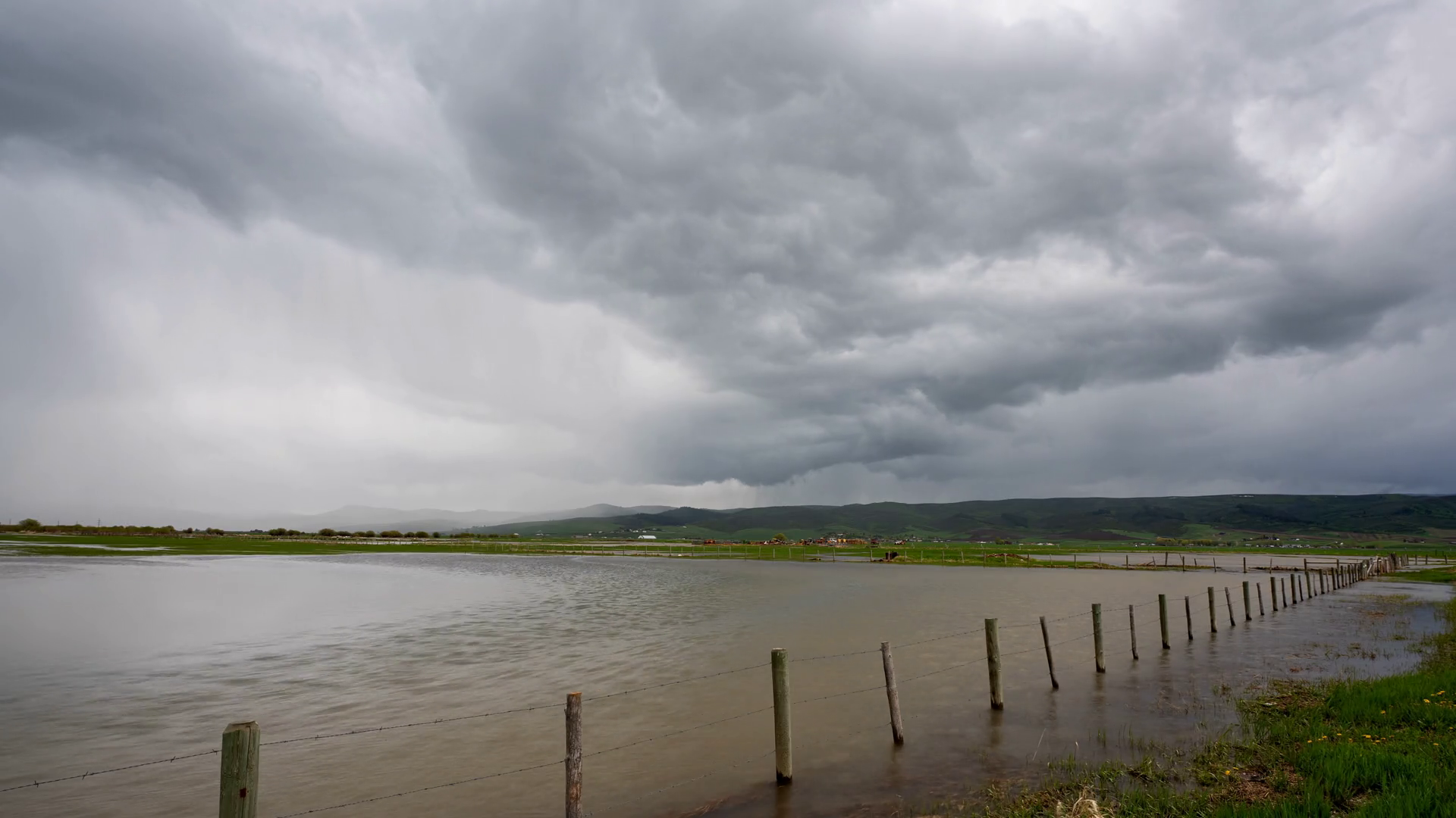 Timelapse Of Rainstorm Moving Over Landscape Stock Footage SBV ...