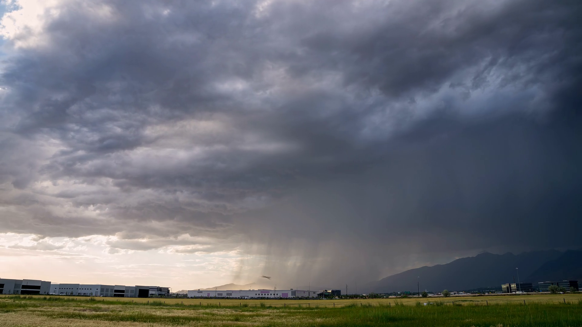Timelapse Of Rainstorm Moving Through Utah Stock Footage SBV-347794459 ...