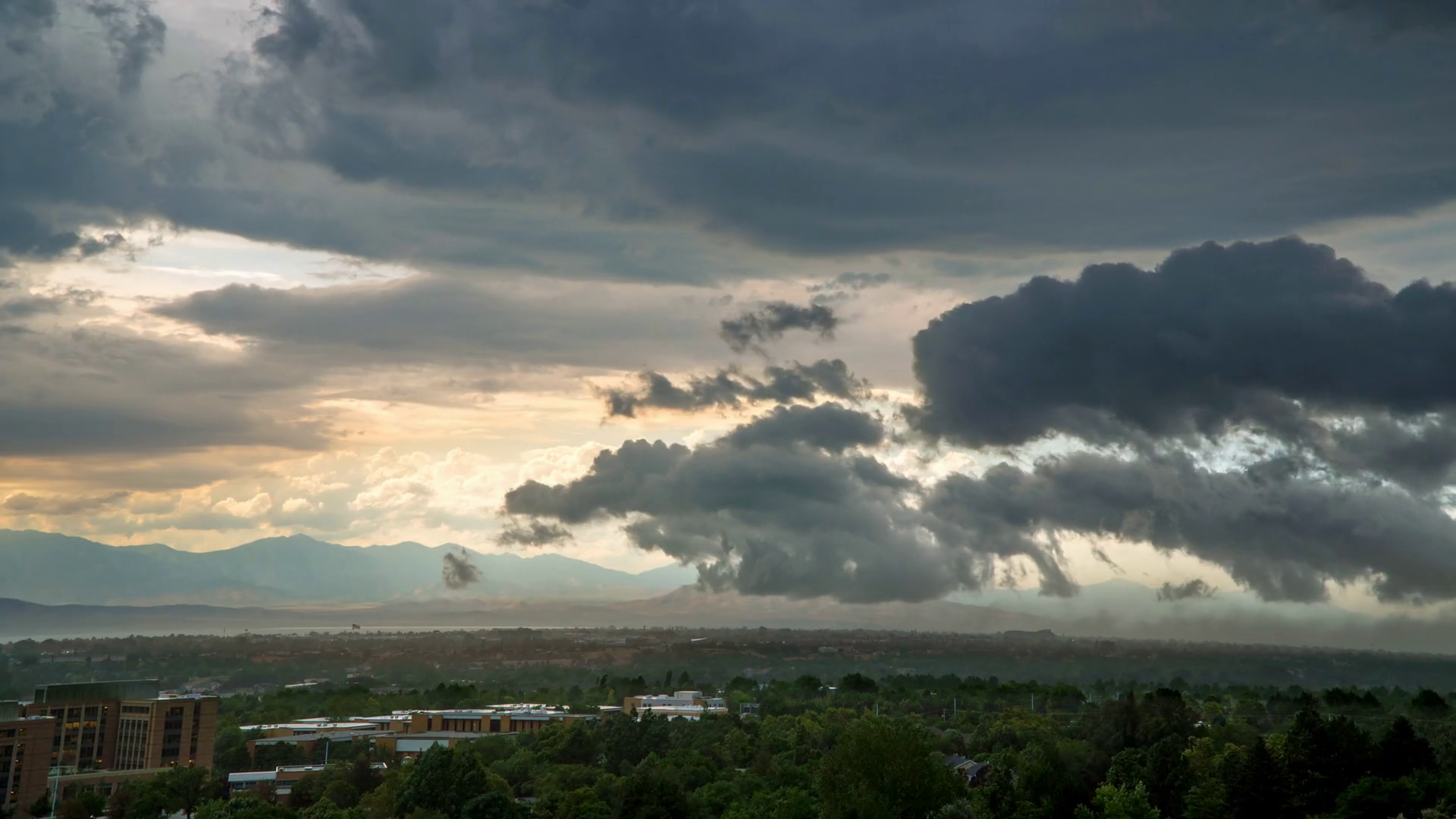 Time Lapse Overlooking Provo Utah Storm Stock Footage SBV-348624855 ...