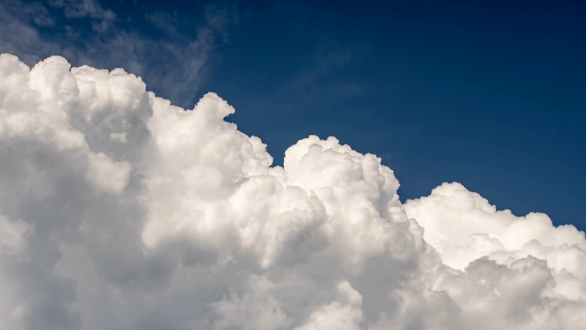 Zoomed Time Lapse Of Cumulus Attempt To Grow Stock Footage SBV ...