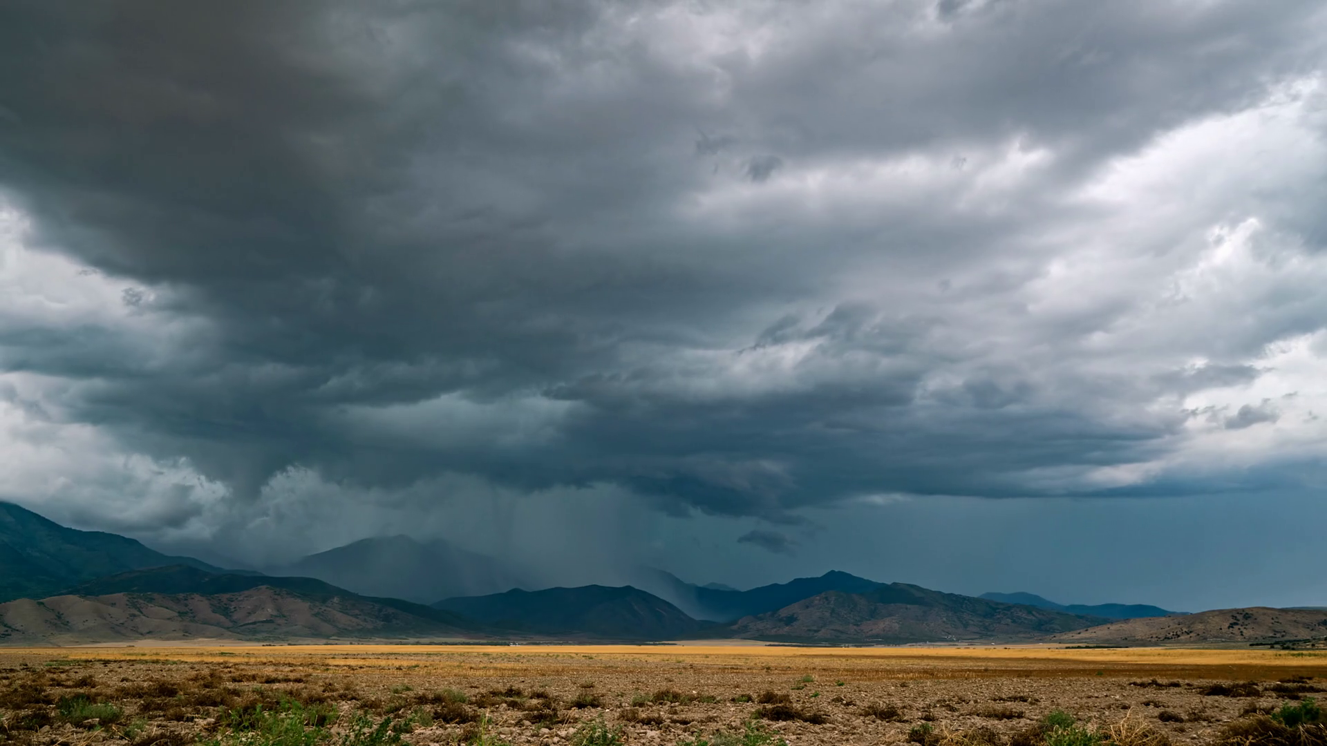 Severe Thunderstorm Moving Over Utah Stock Footage SBV-348545374 ...
