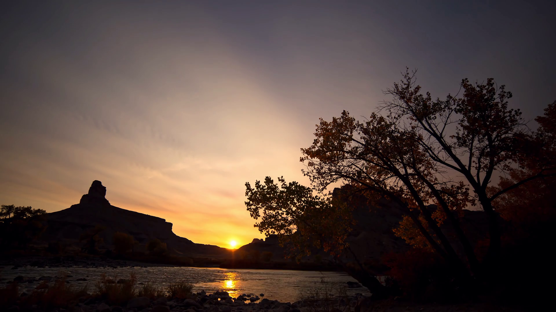Time Lapse Of Colorful Sunset Fading Into Stock Footage SBV-348563472 ...