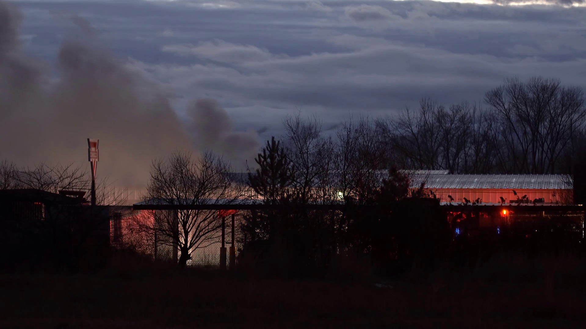 Smoke Coming From Building During Fire Stock Footage SBV-348570156 ...