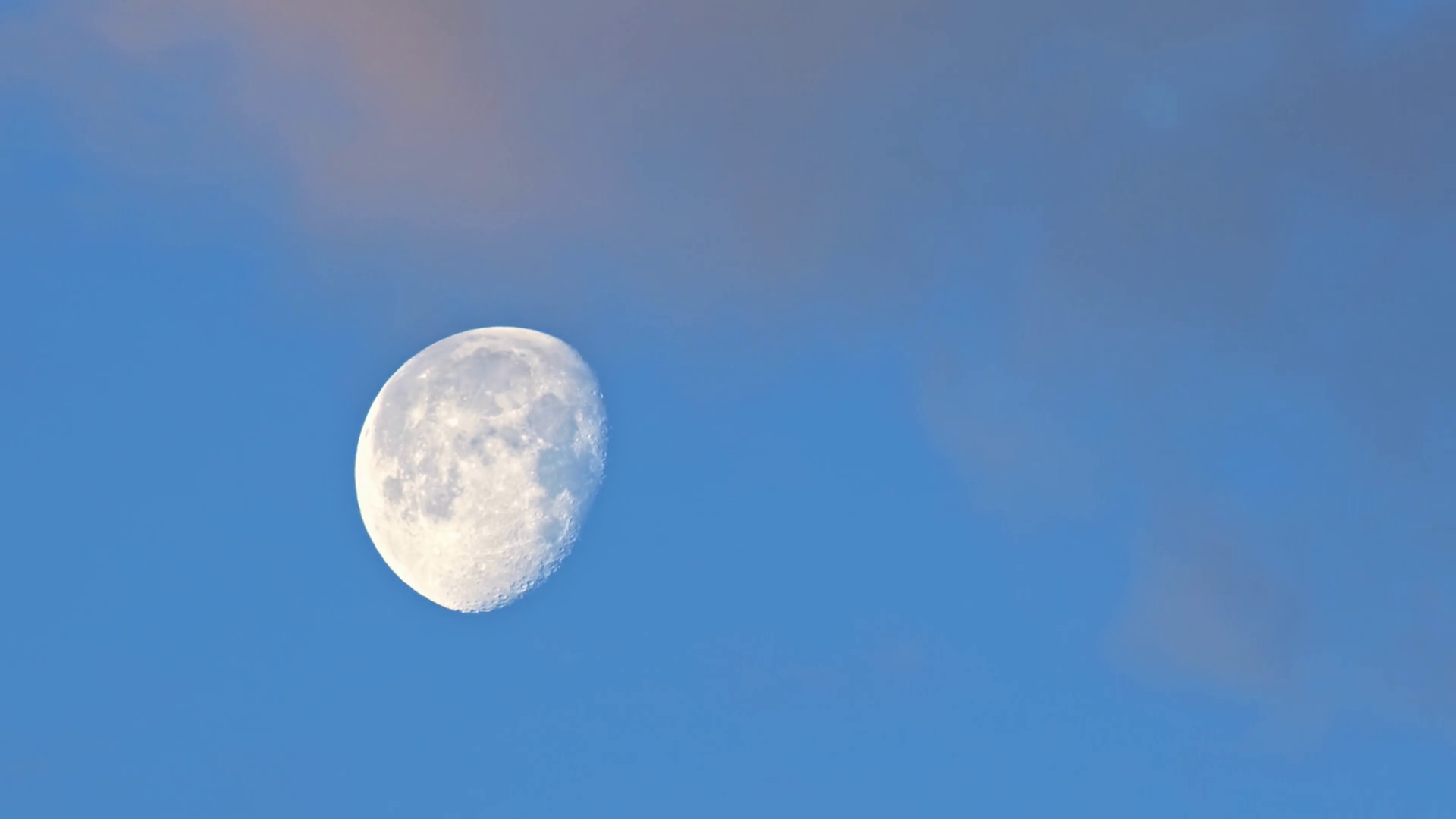 View Of Clouds Moving Past Moon During Stock Footage SBV-348571238 ...