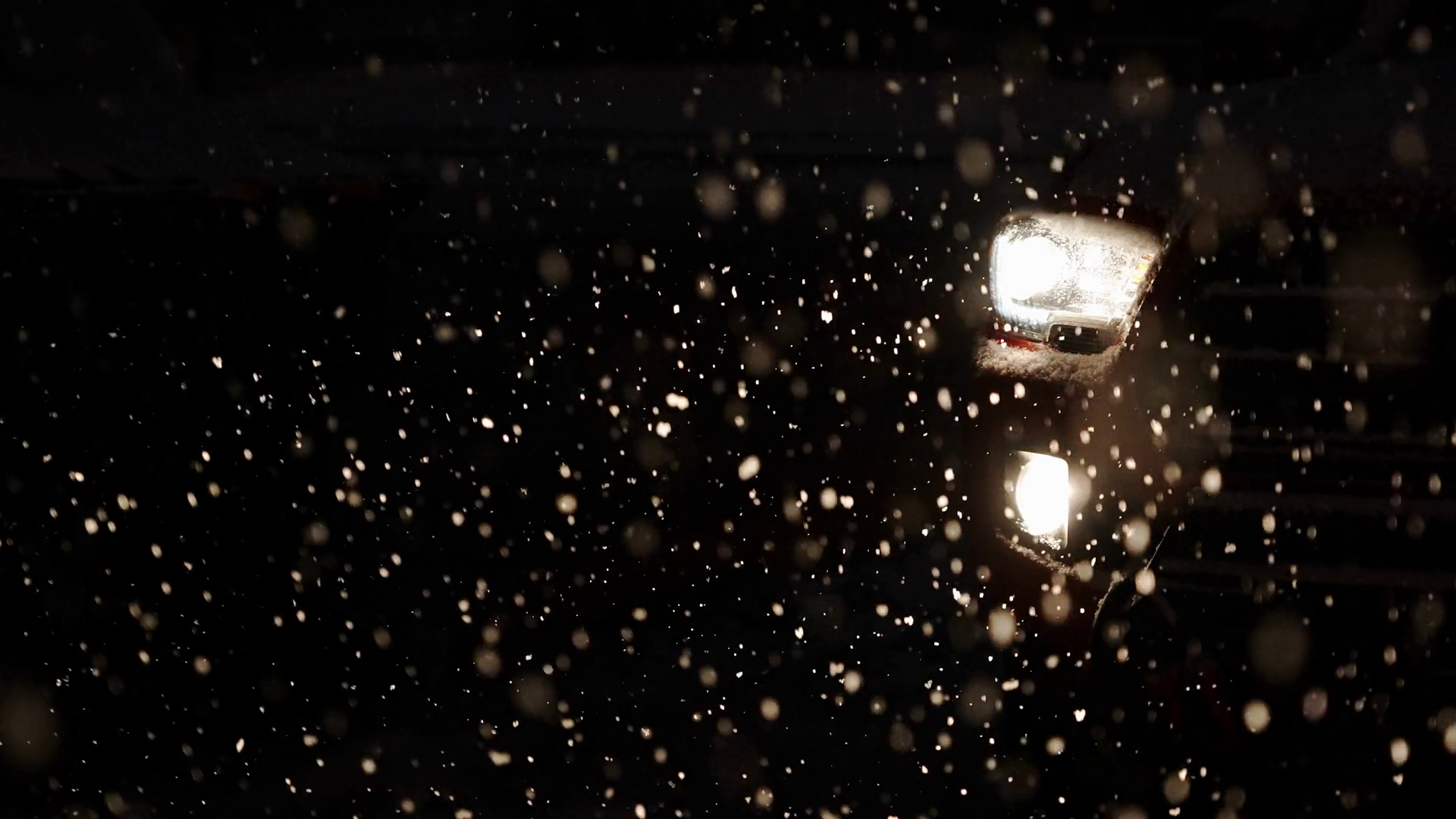 Snow Falling In Slow Motion In Front Of Stock Footage SBV-348403761 ...