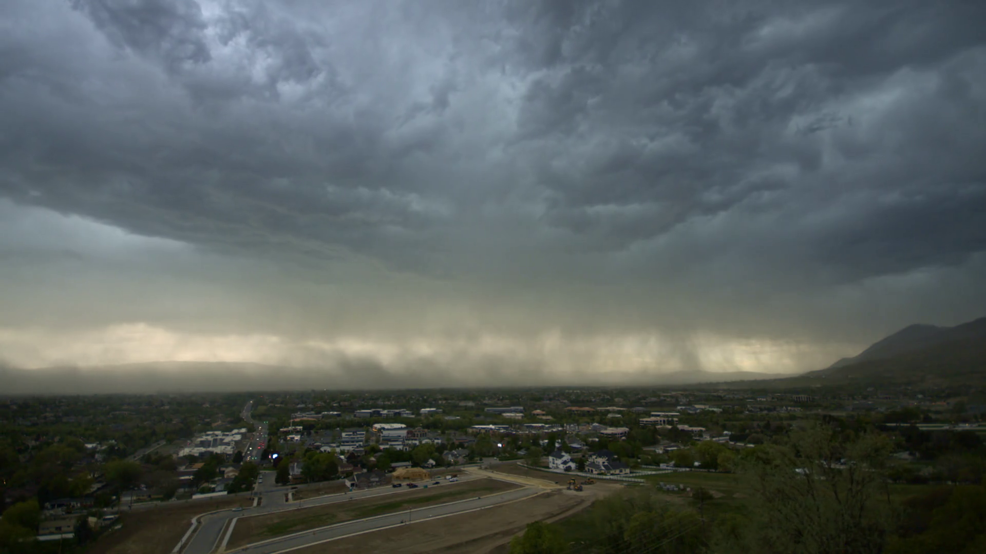 Time Lapse Of Dangerous Rain Dust Storm Stock Footage SBV-348571745 ...