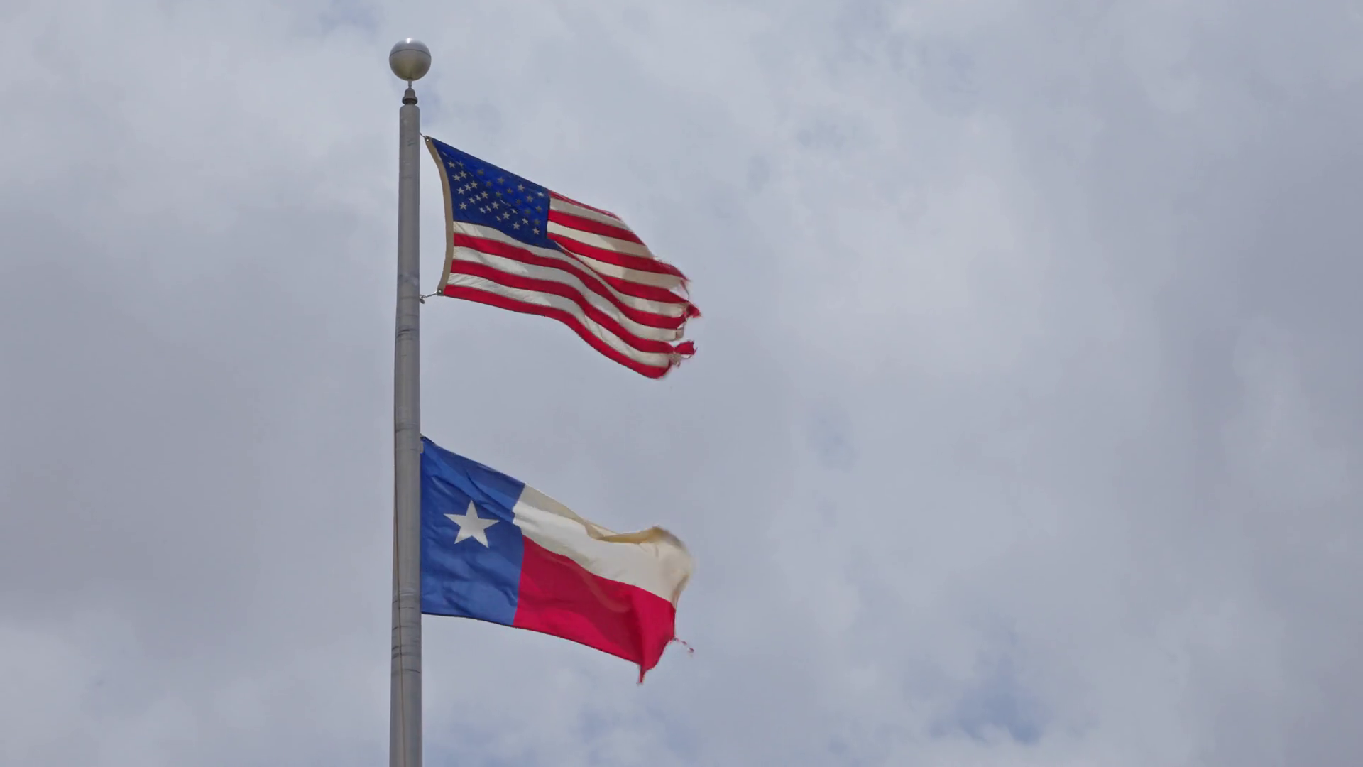American Texas Flags Flying Together Waving Stock Footage SBV-348404489 ...