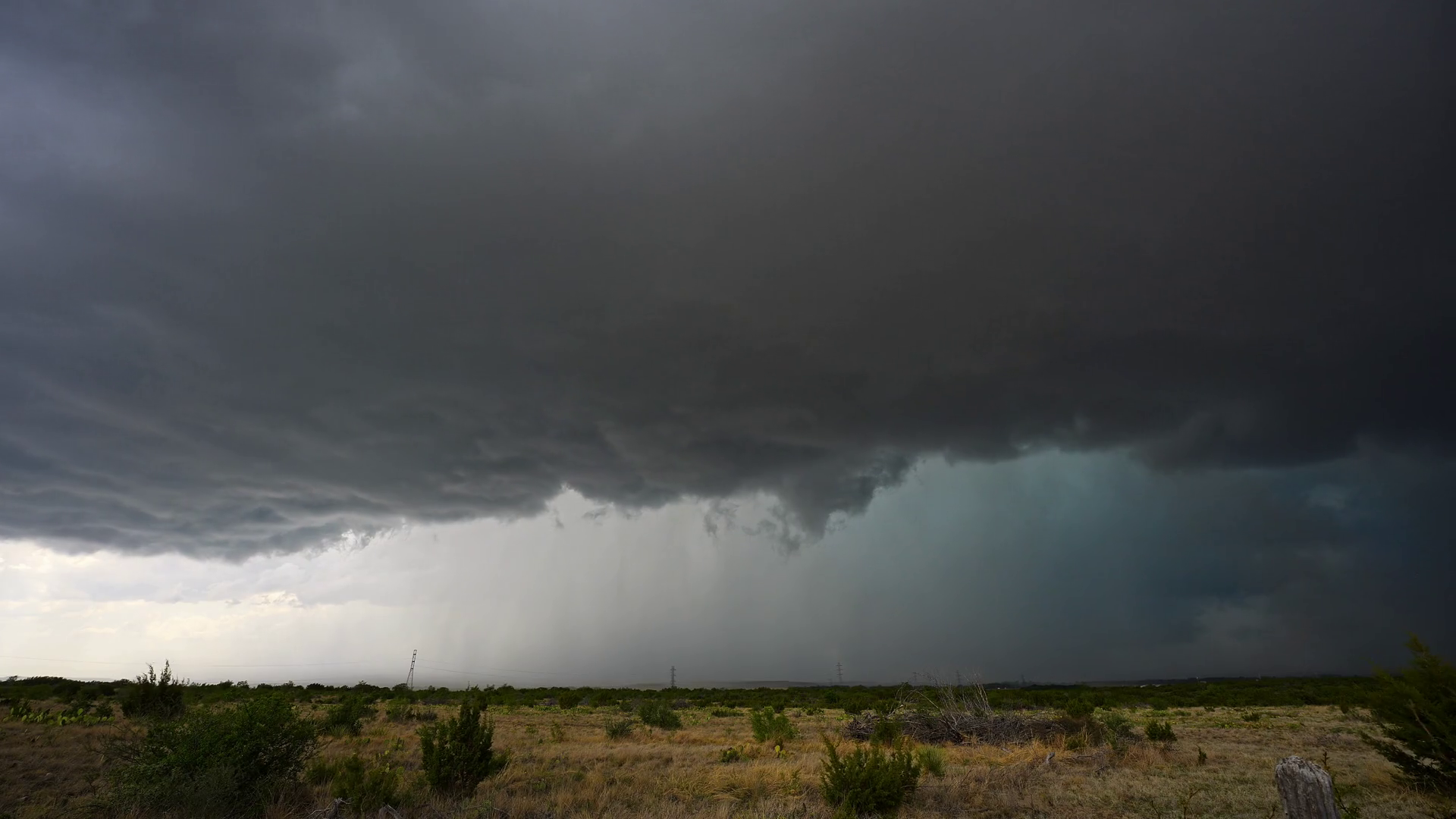 Supercell Thunderstorm Rolling Over Stock Footage SBV-348404674 ...