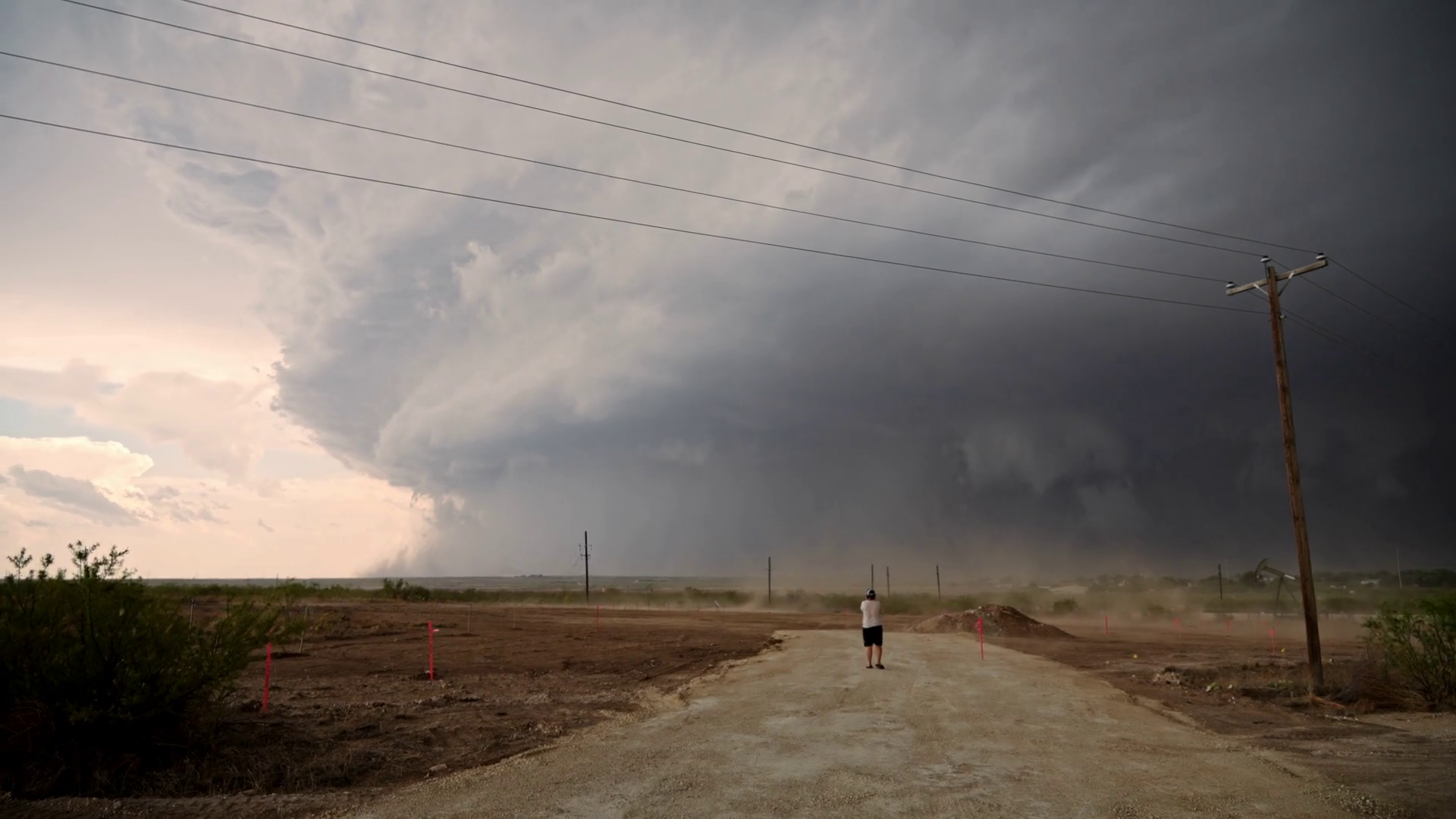 Dangerous Rain Storm Supercell Moving Across Stock Footage SBV ...