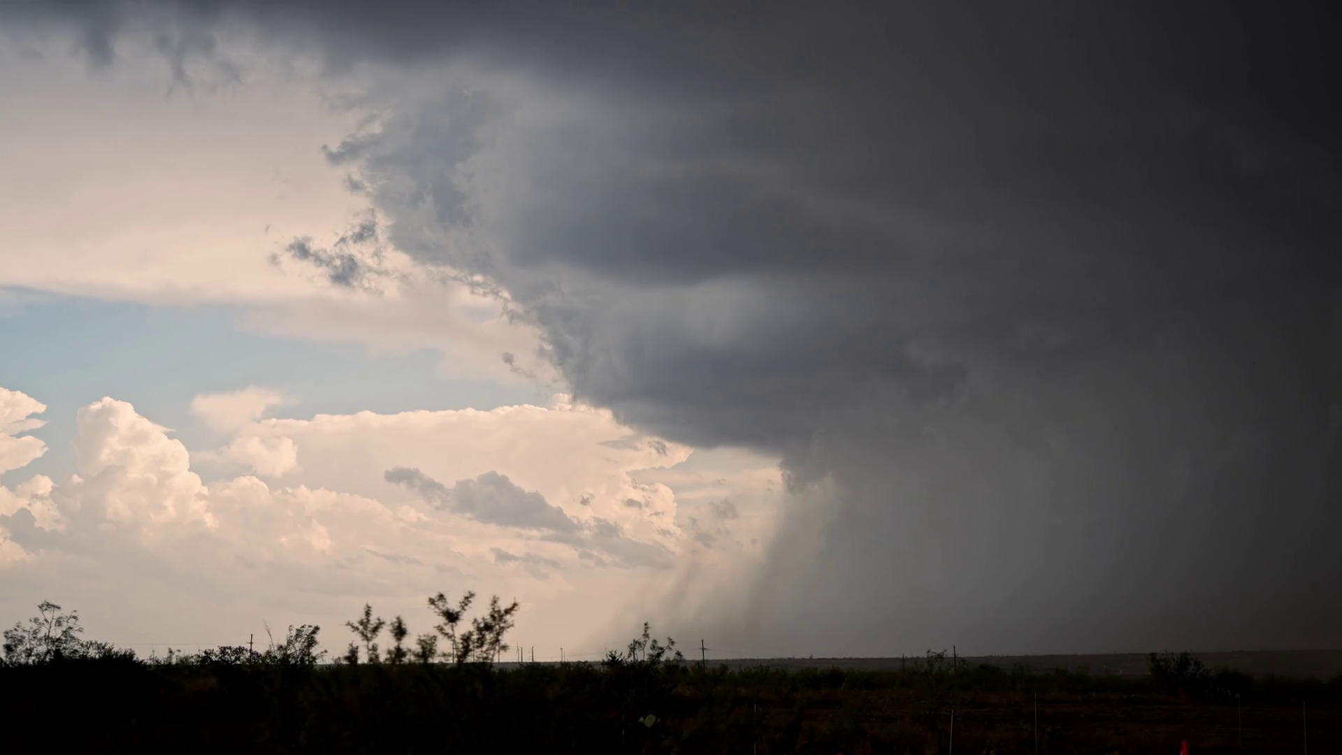 Panning View Of Supercell Storm Covering Stock Footage SBV-348404743 ...