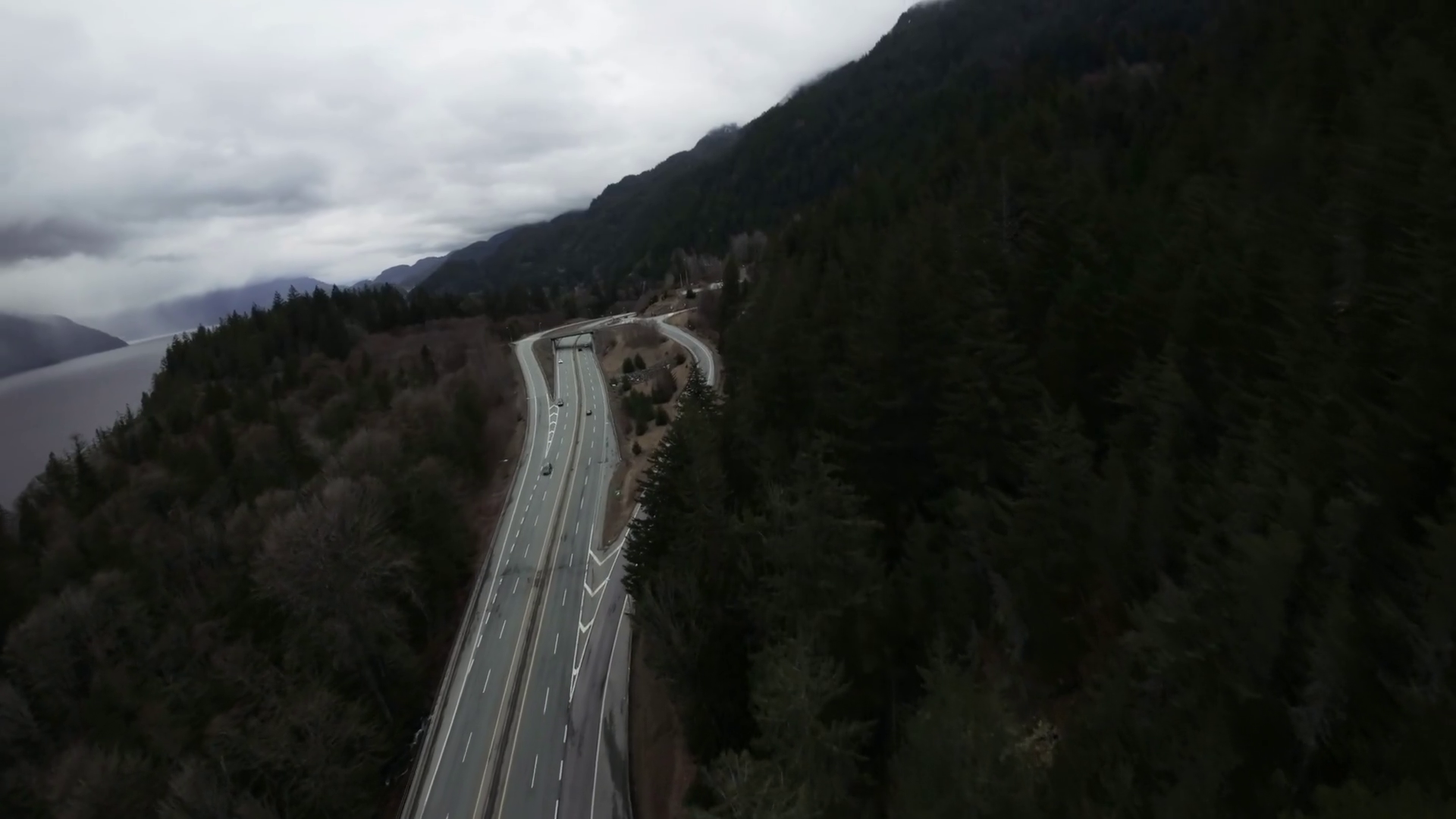 Aerial View Of Sea To Sky Highway During Stock Footage SBV-347613818 ...