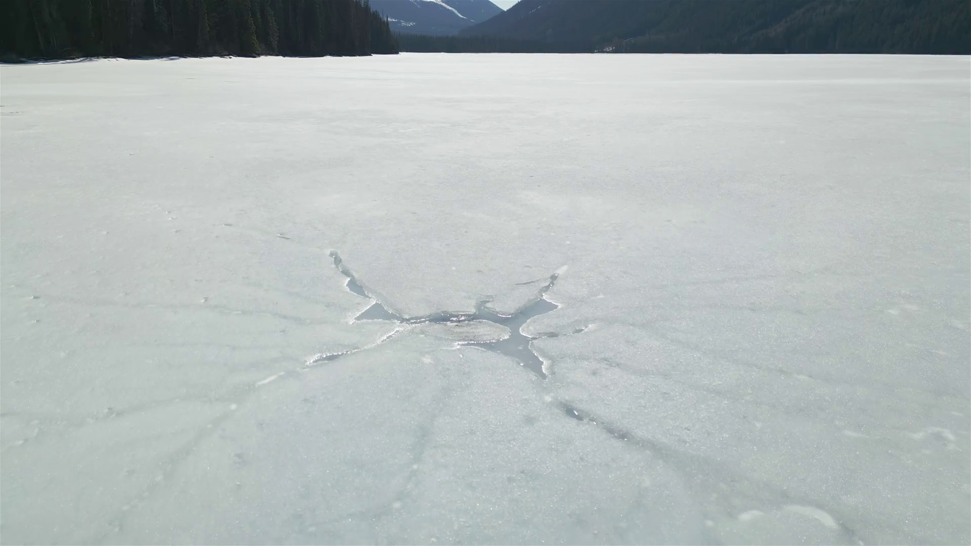Frozen Glacier Lake In Canadian Mountain Stock Footage SBV-347665428 ...