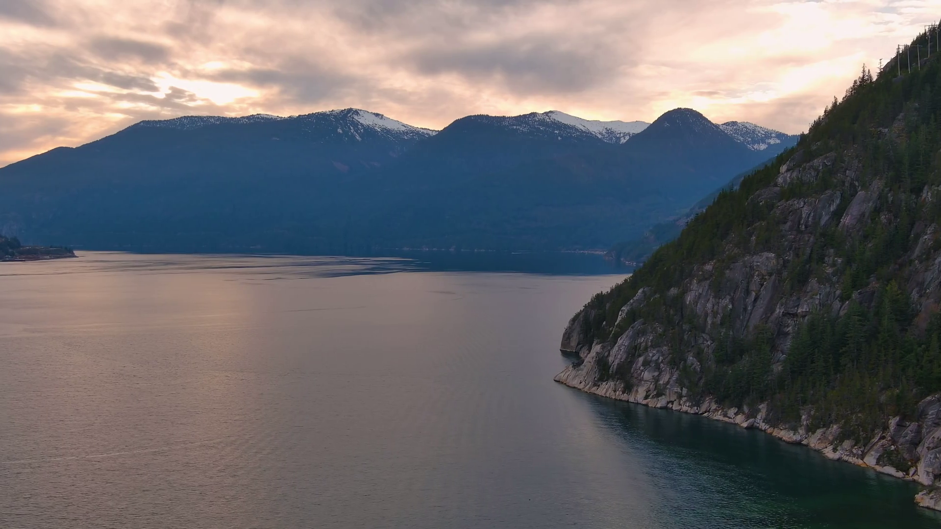 Scenic Ocean Coast Mountains In Howe Sound Stock Footage SBV-348752110 ...