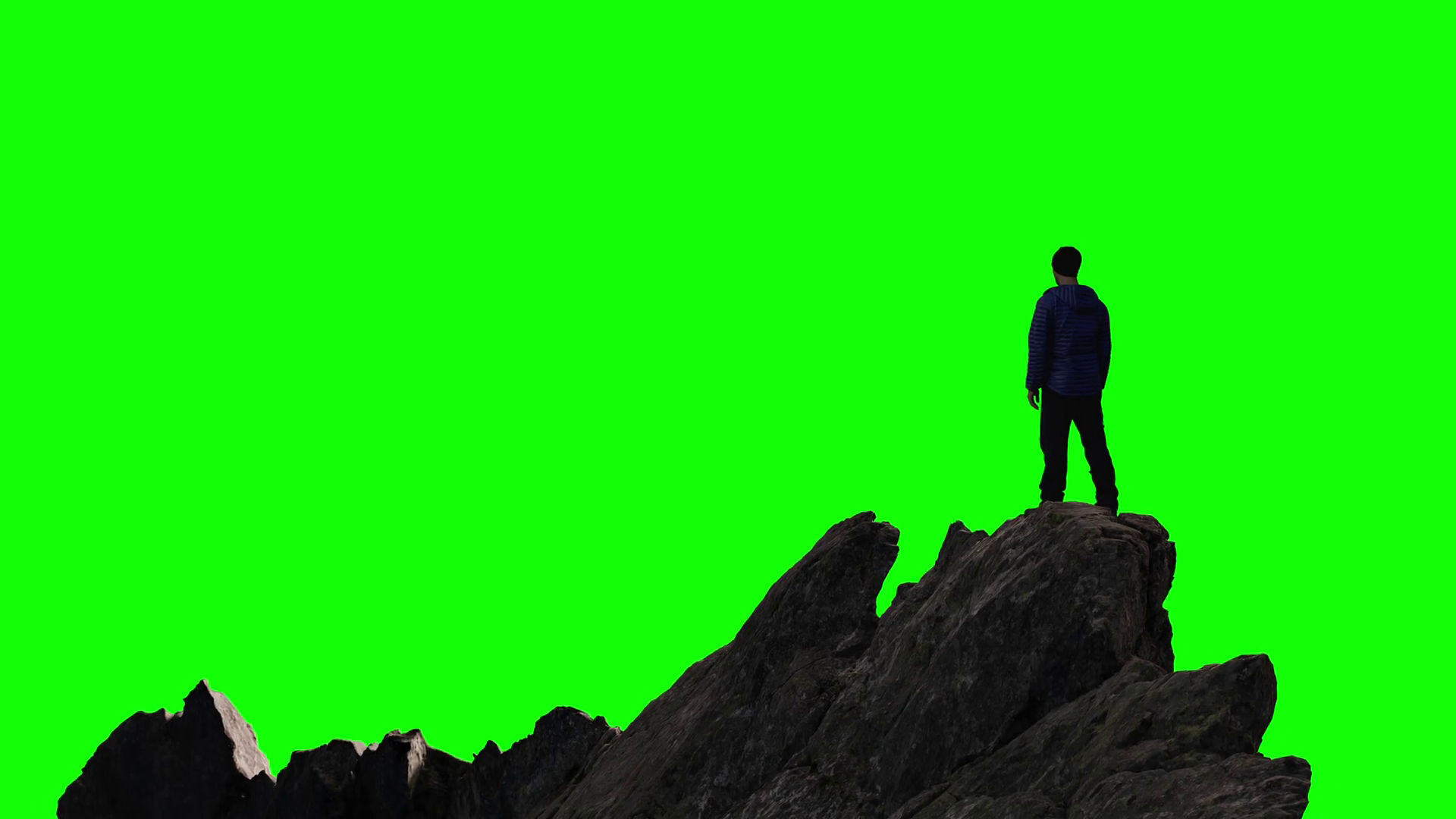 Adventure Man Hiker Standing On Top Of Stock Motion Graphics SBV ...