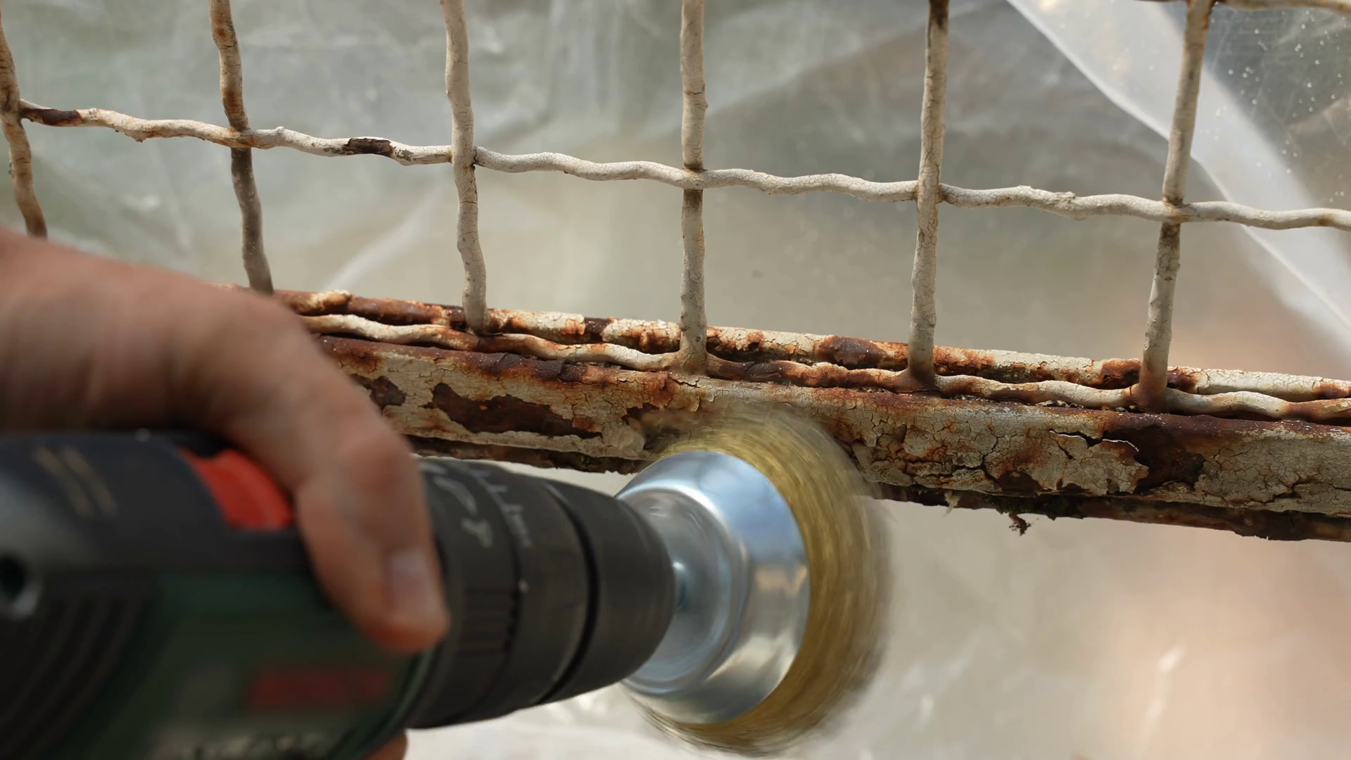 Heavy Corroded Metal Surface Workman Stock Footage SBV-348525447 ...