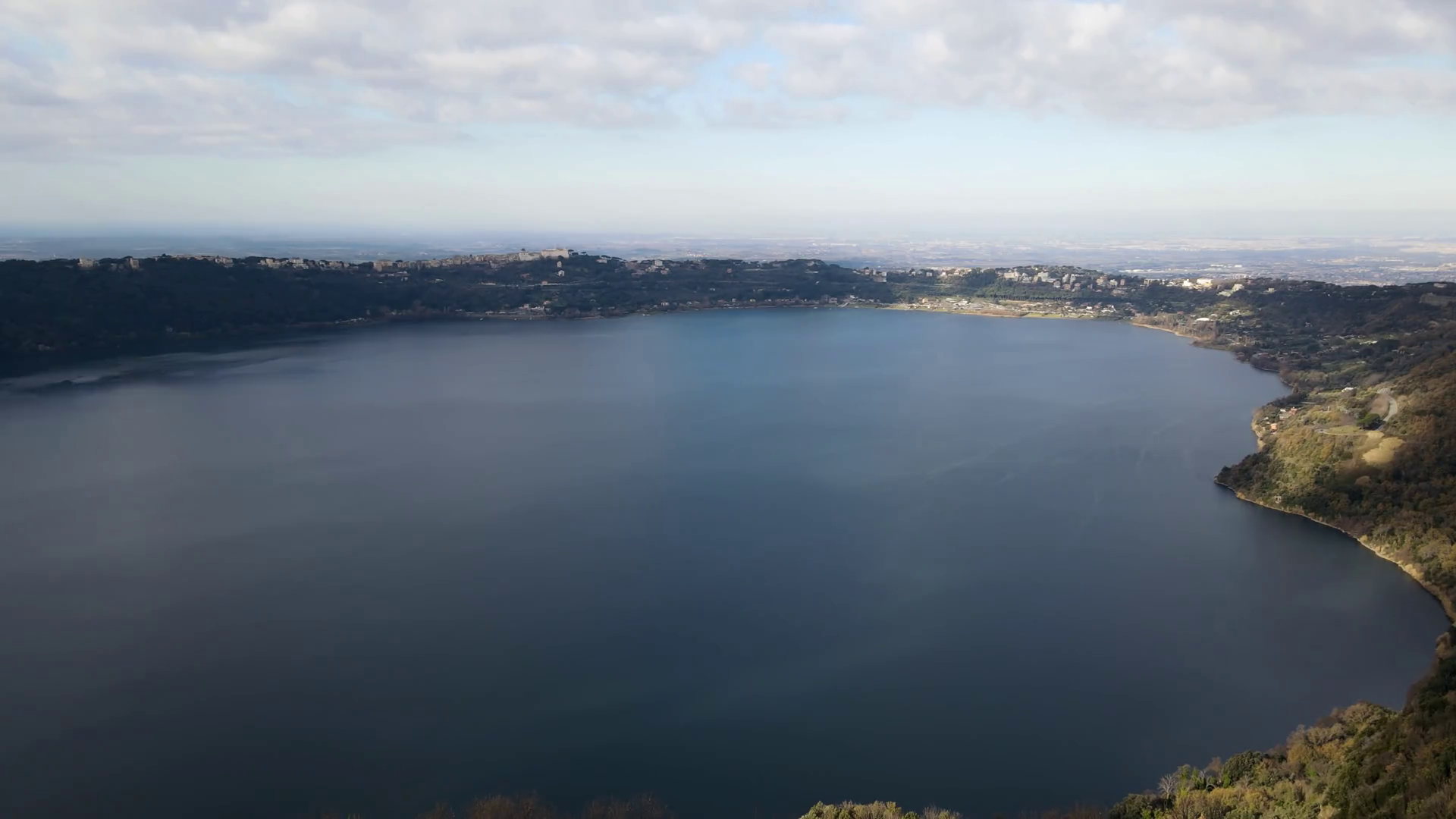 Panoramic View Of Famous Albano Lake From Stock Footage SBV-348526684 ...