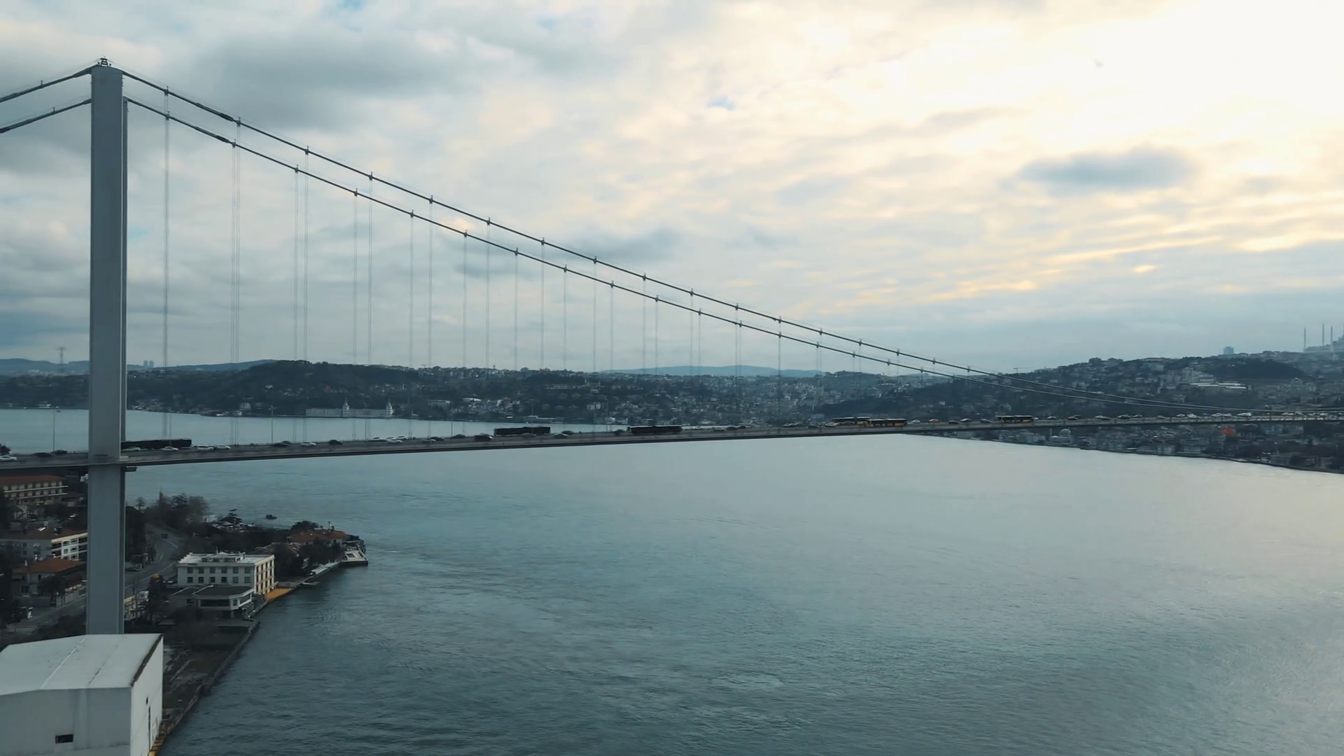 Famous Turkish Bosphorus Bridge In Sunset Stock Footage SBV-348866633 ...