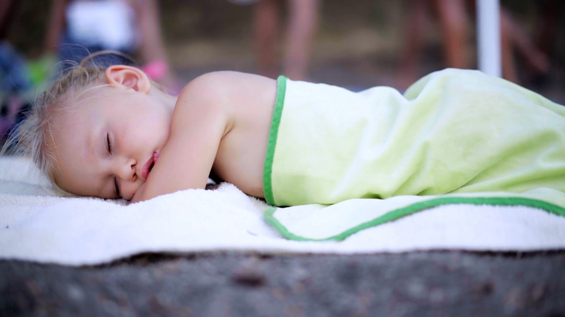 A Child Peacefully Sleeping During Family Stock Footage SBV-325773513 ...