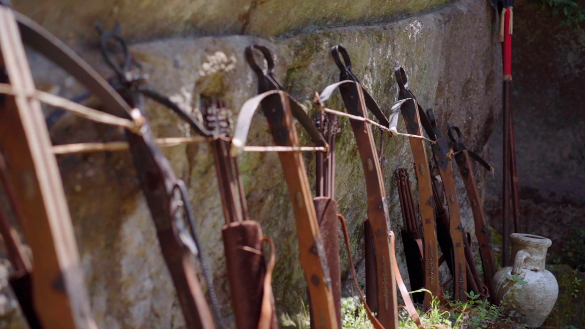 Crossbows Weapons Of Medieval Knight Stock Footage SBV-325158608 ...