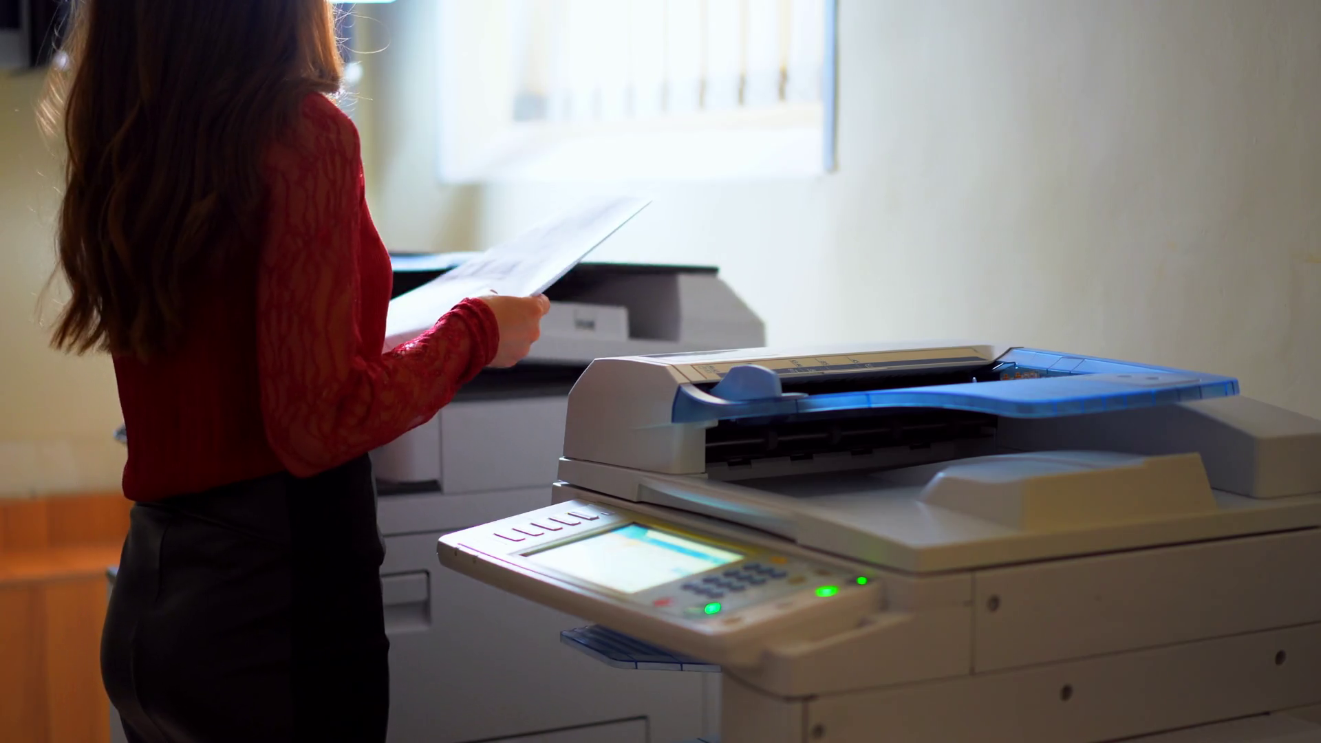 Office Worker Making Copies With Scan Stock Footage SBV-326132793 ...