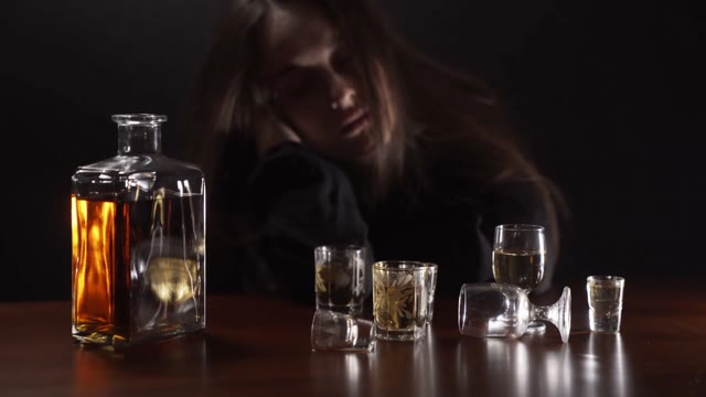Drunk Alcoholic Girl Stock Footage: Royalty-Free Video Clips - Storyblocks