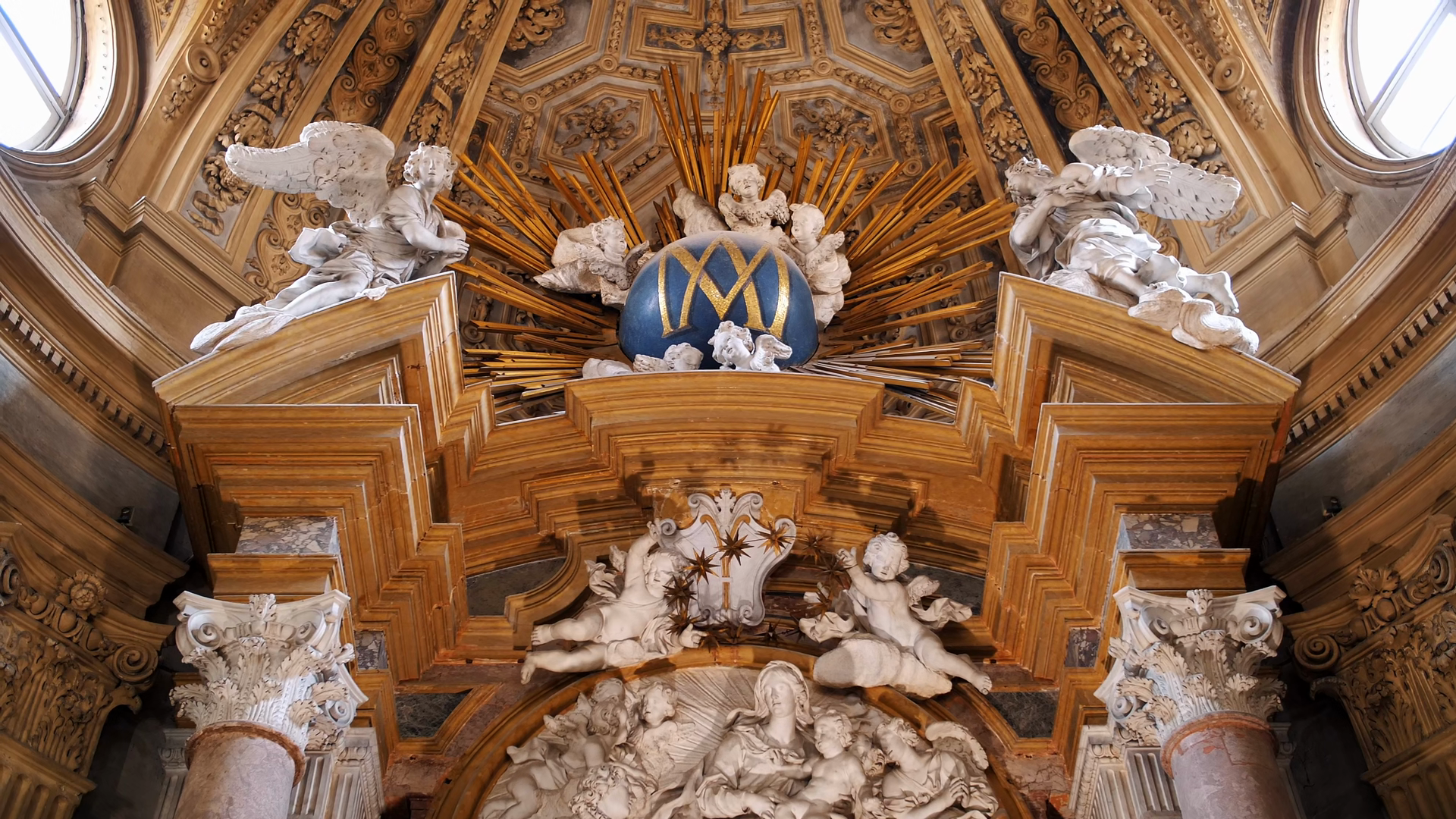 Luxurious Interior Of Superga Basilica In Stock Footage SBV-353779350 ...