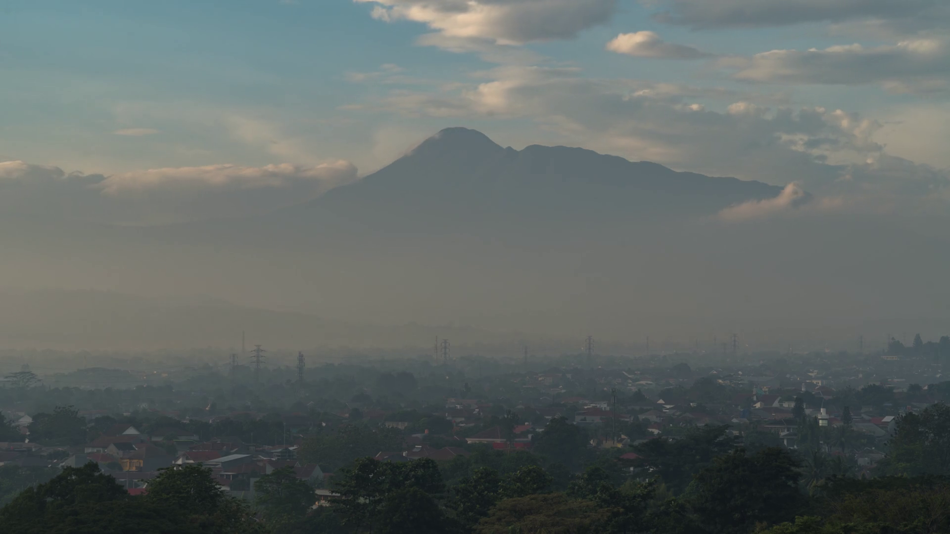 Bogor West Java Indonesia Sunrise Mountains Stock Footage SBV-338497339 ...