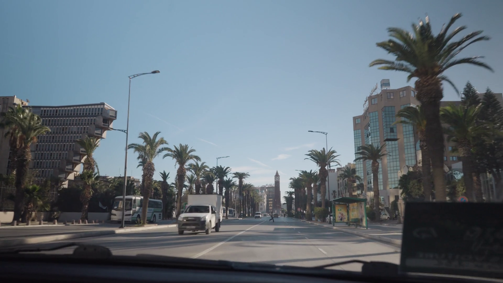 Driving On Main Road Highway Of Capital City Stock Footage SBV ...