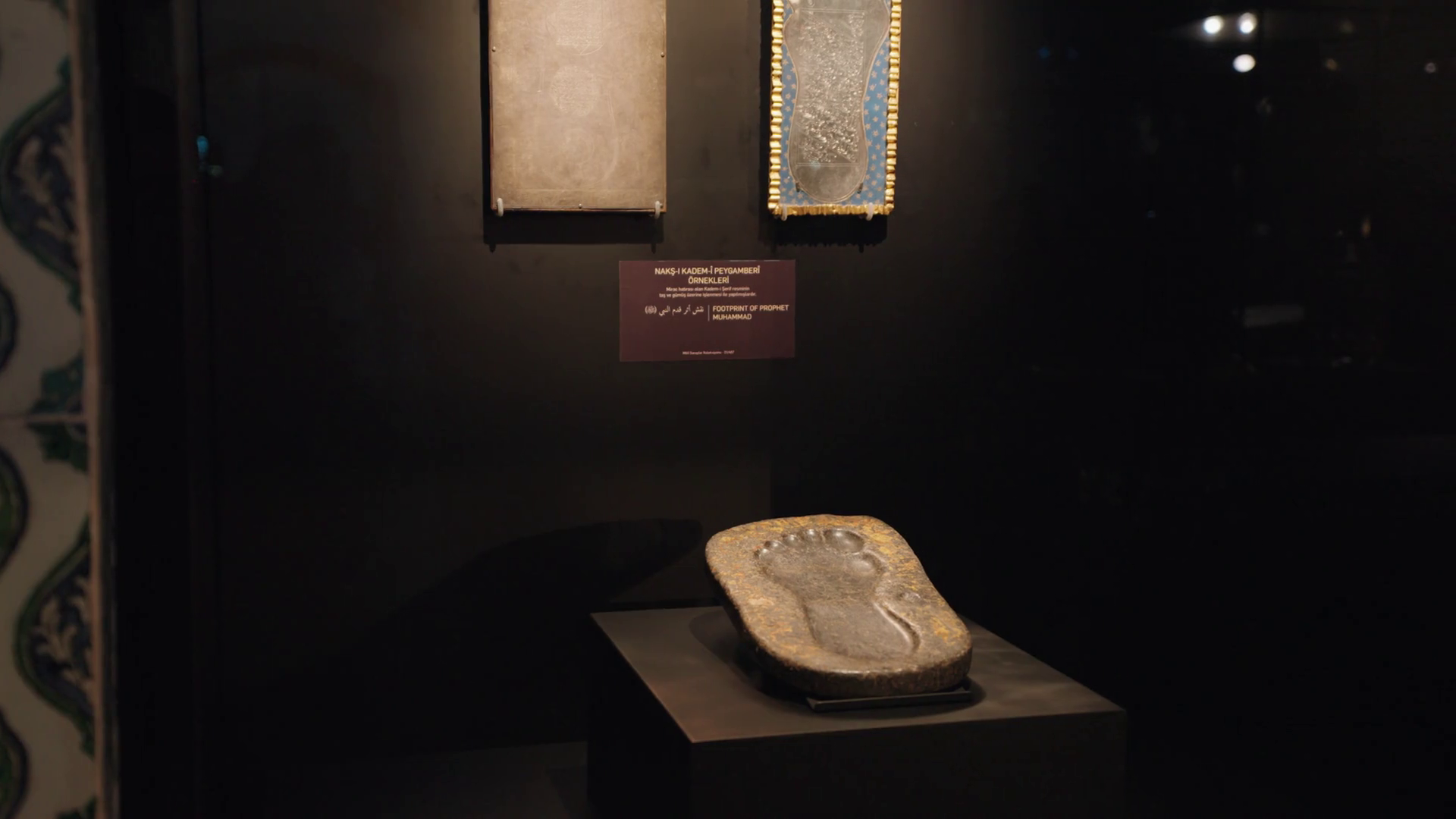 The Holy Relics Footprint Of Muhammad Stock Footage SBV-348773114 ...