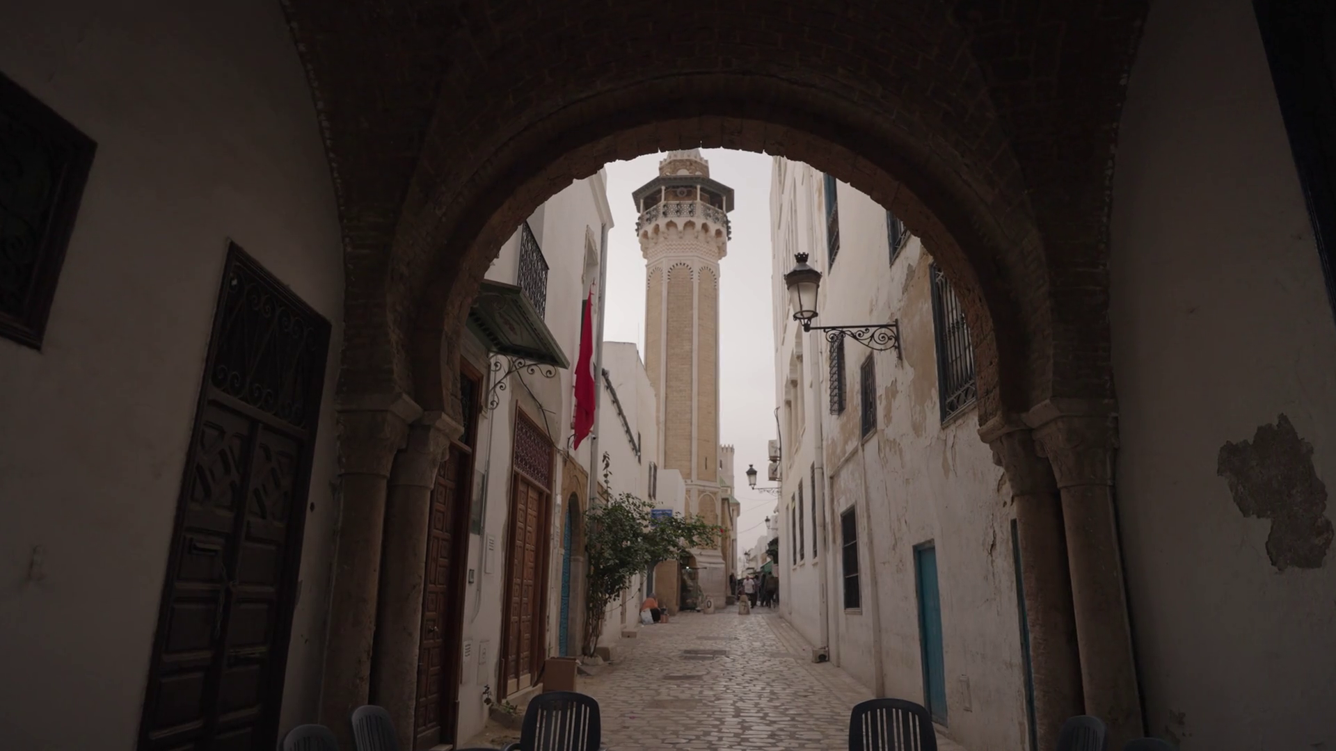 Minaret Of Mosque Hammouda-pacha In Medina Stock Footage SBV-348759299 ...