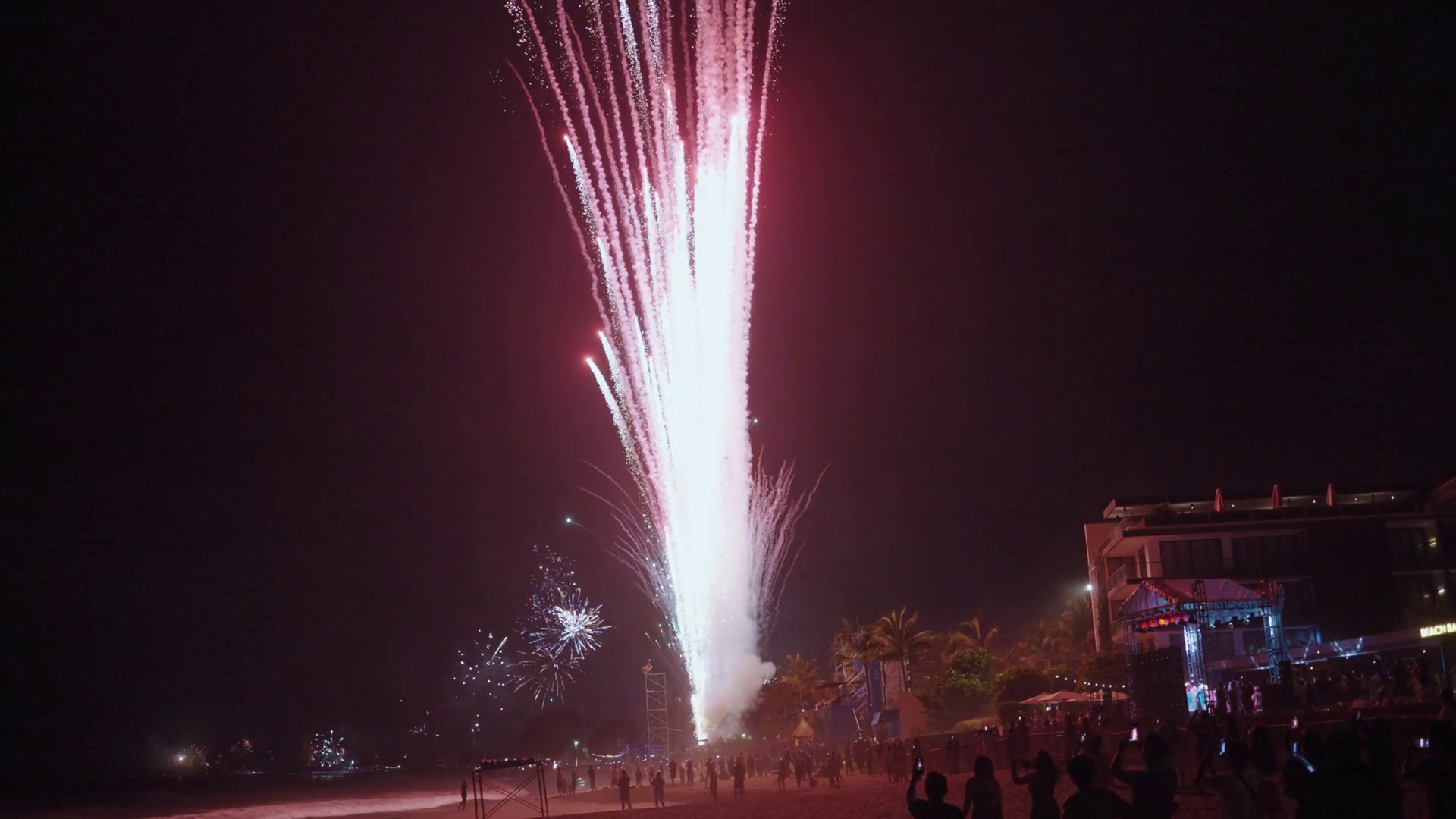 New Year Eve Fireworks Display On Bali Stock Footage SBV-348758022 ...