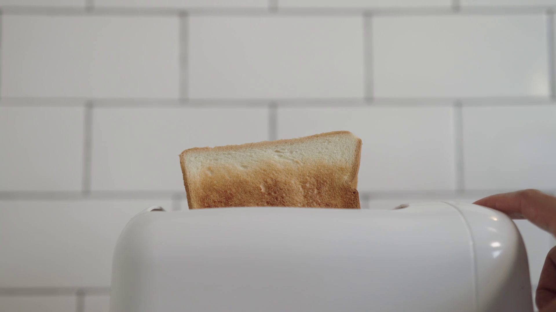 Bread Toasting On White Toaster Machine Stock Footage SBV-348362394 ...