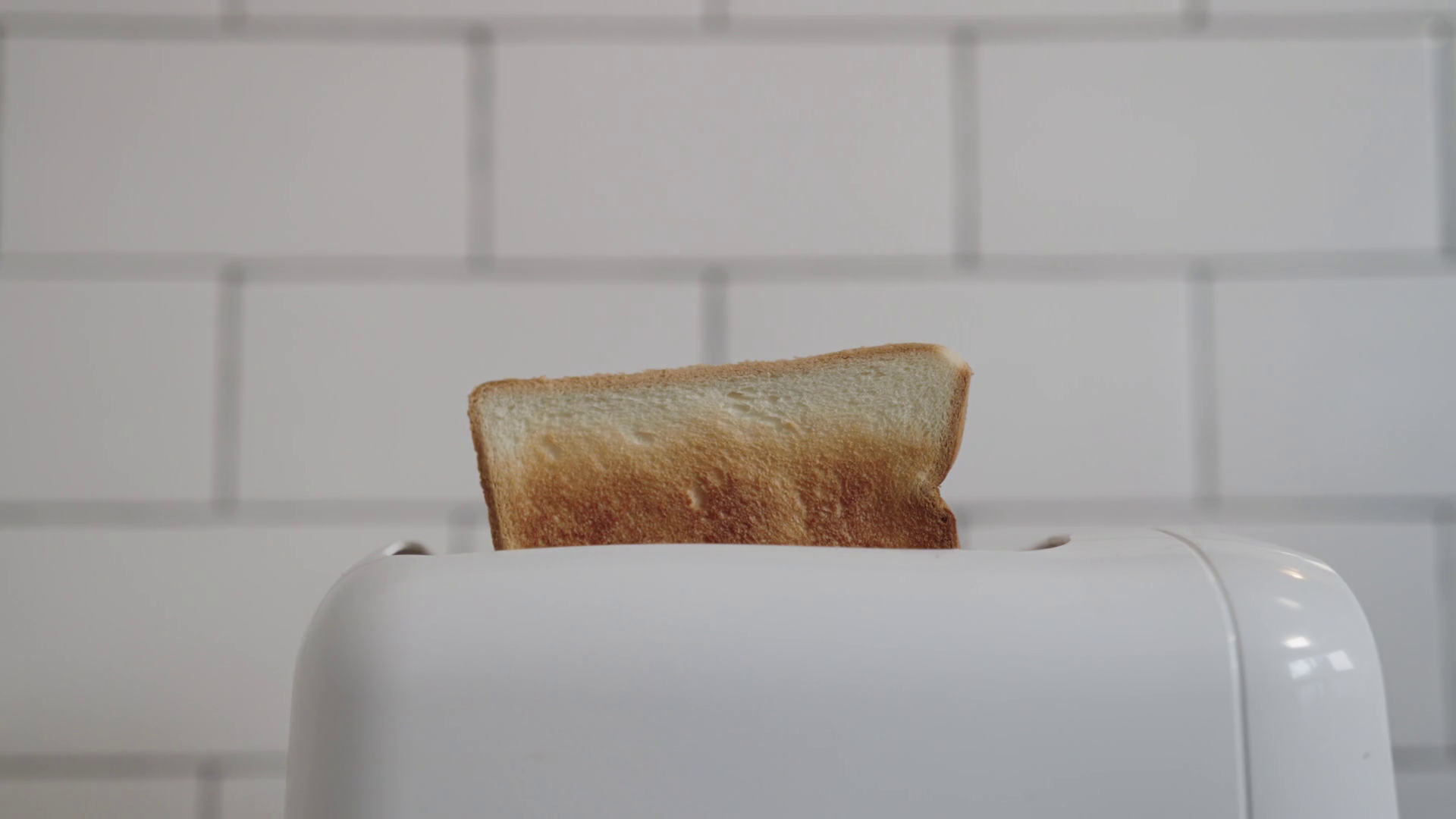 Bread Toasting On White Toaster Machine Stock Footage SBV-348362393 ...