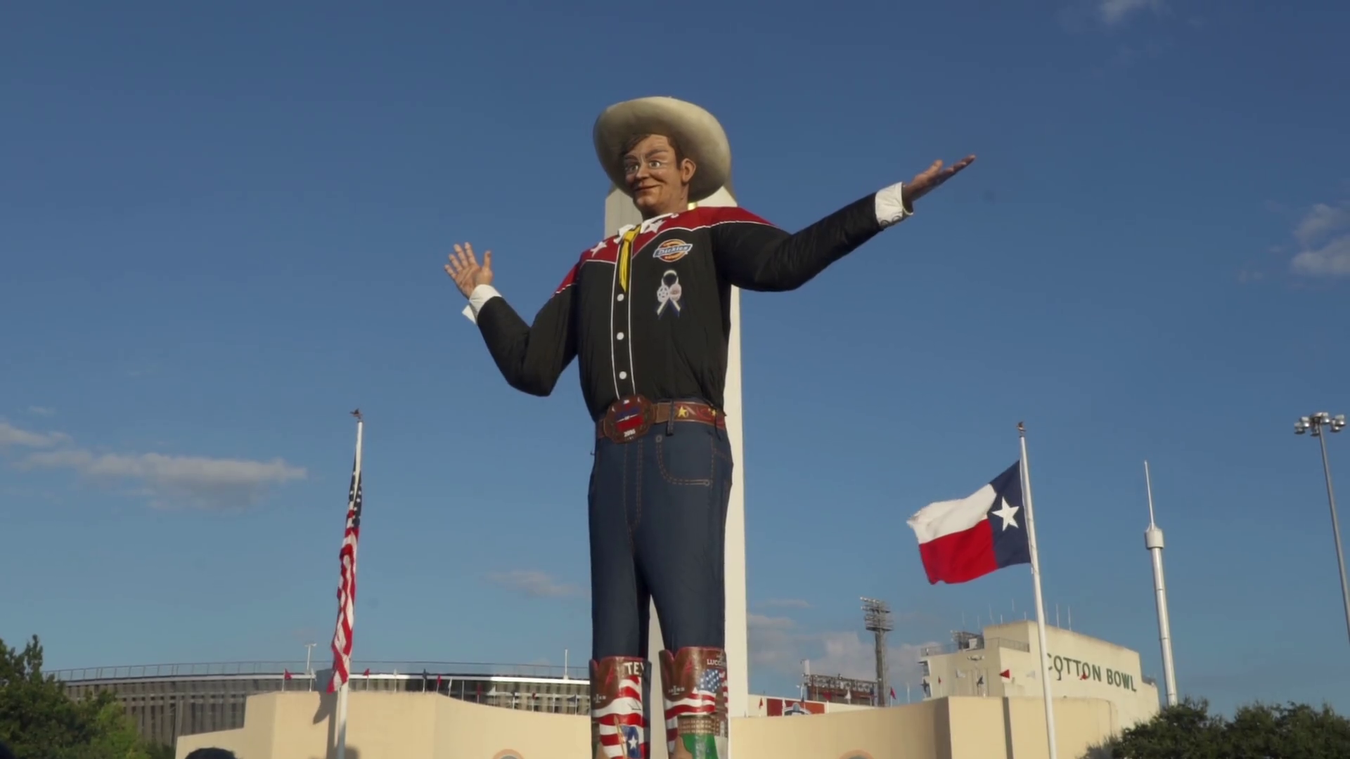 Dallas Texas Giant Big Tex Icon Of State Stock Footage SBV-338599861 ...