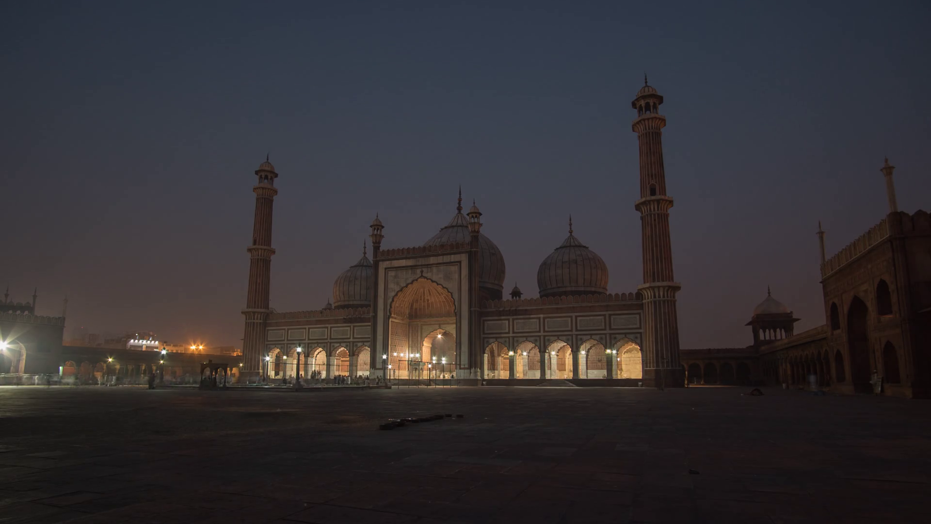 Delhi India Jama Masjid Mosque Sunrise Time Stock Footage SBV-322464568 ...