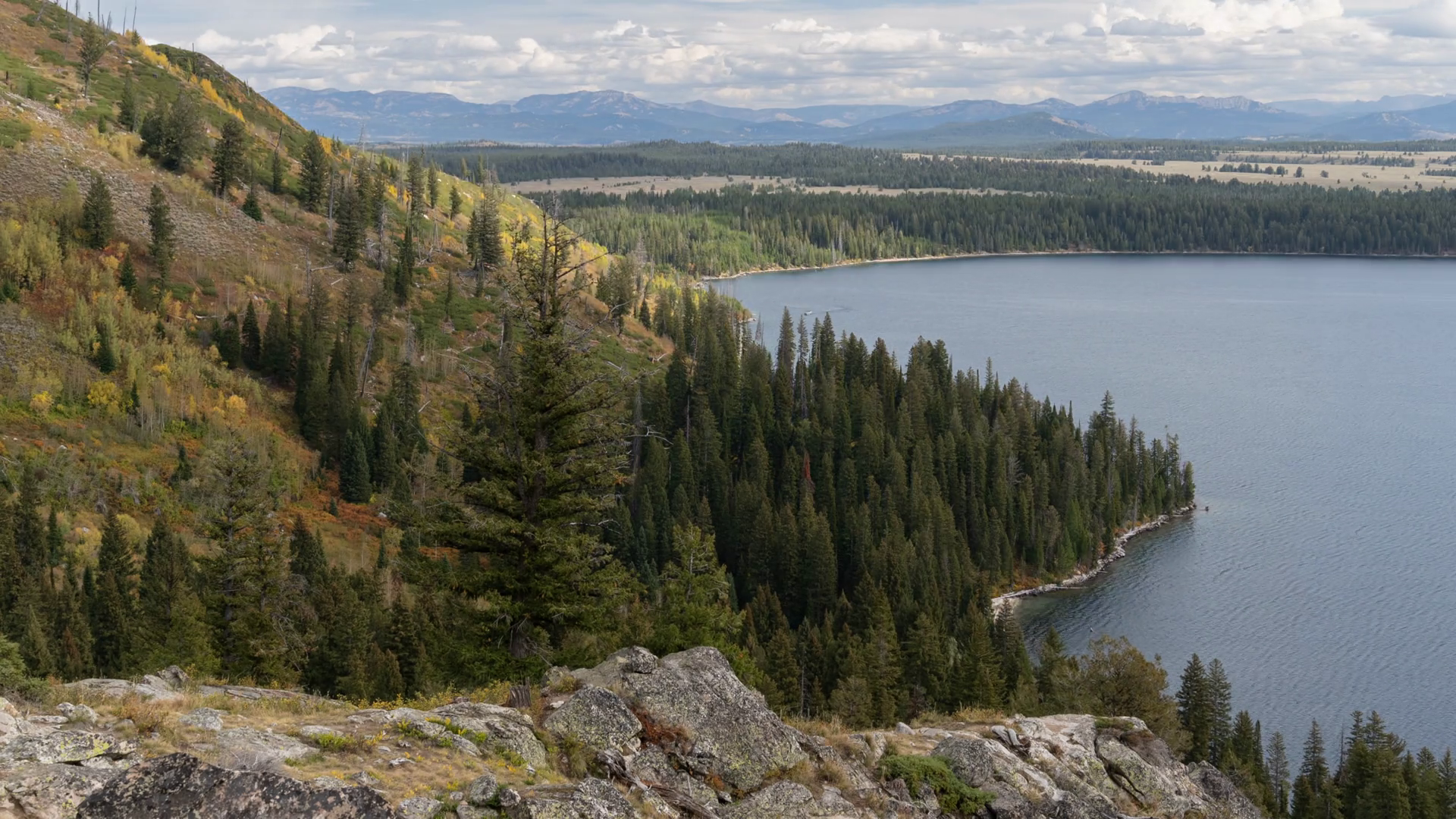 Time Lapse of Jenny Lake from Inspiration Point at Grand Teton National ...