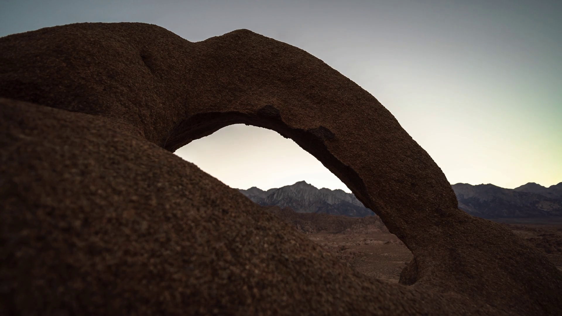 The Eye Of Alabama Hills Day To Night Sunset Stock Footage SBV ...