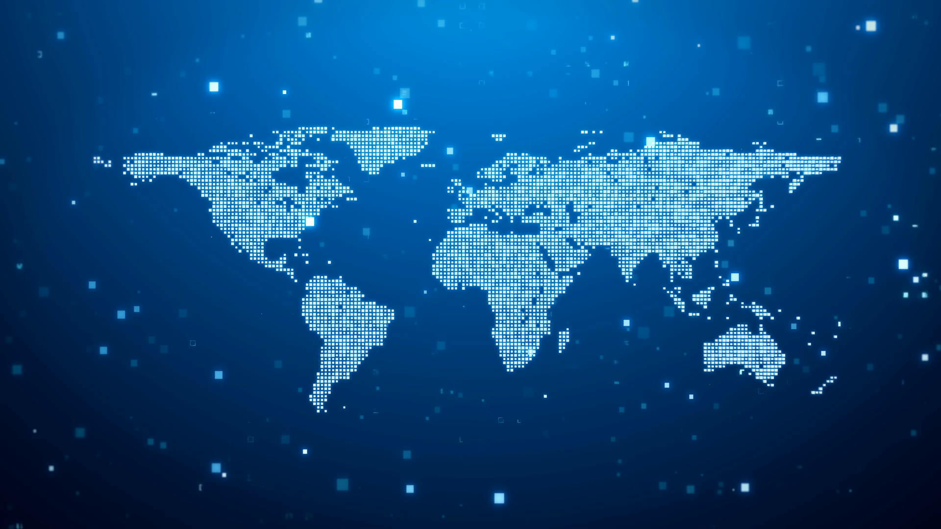 World Map Of Business Technology On Blue Stock Motion Graphics SBV ...