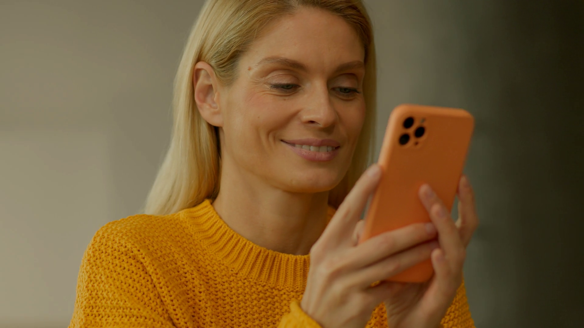 Close Up Smiling Woman Hold Use Smartphone Stock Footage Sbv 352197699 1391