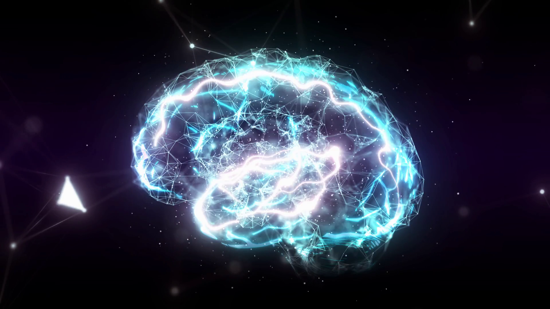 Close-up Of Flying Inside Digital Brain Stock Footage SBV-352215186 - Storyblocks