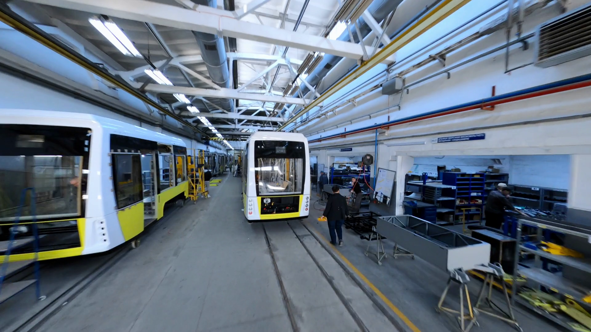In Transport Factory Make Trams Tram Inside Stock Footage SBV-352191596 ...