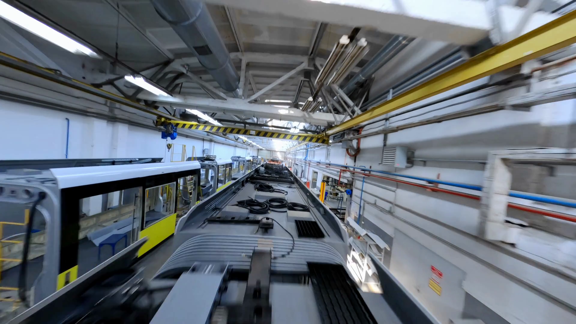 Top View In Tram Transport Factory Tram Stock Footage SBV-352134470 ...