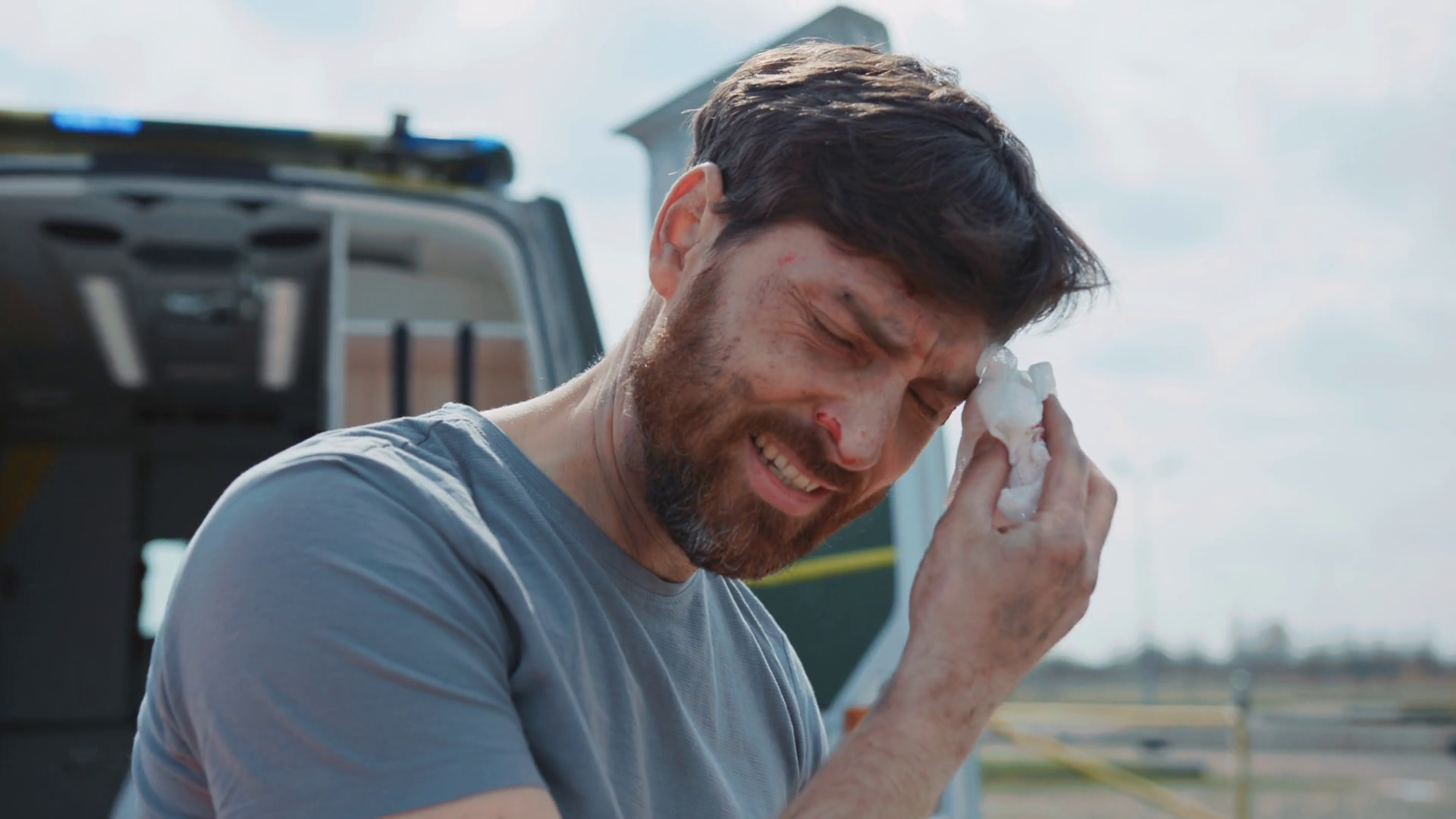 Close-up Footage Of Crying Military Man Stock Footage SBV-352234753 ...